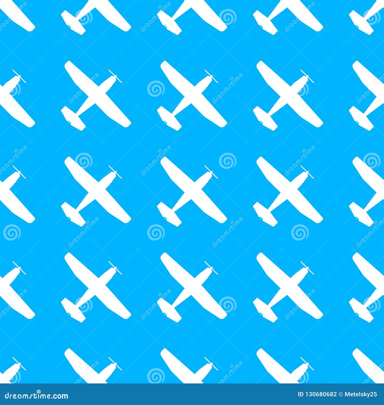 Plane Pattern. Seamless Airplane Texture. Planes in the Sky. Vector ...