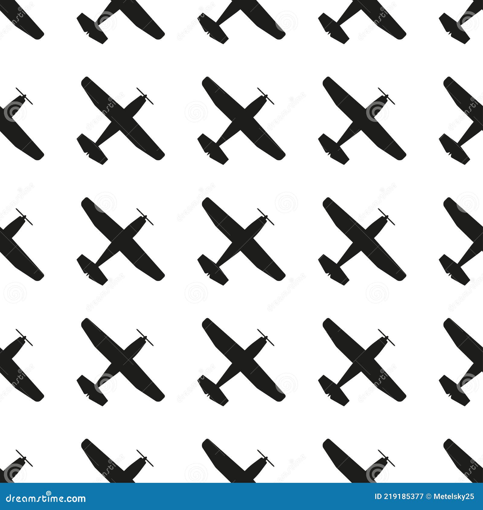 Plane Pattern. Seamless Airplane Texture Stock Vector - Illustration of ...
