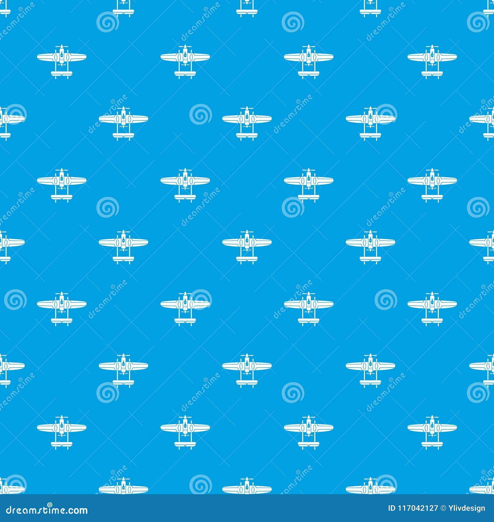 Plane Pattern Vector Seamless Blue Stock Vector - Illustration of ...