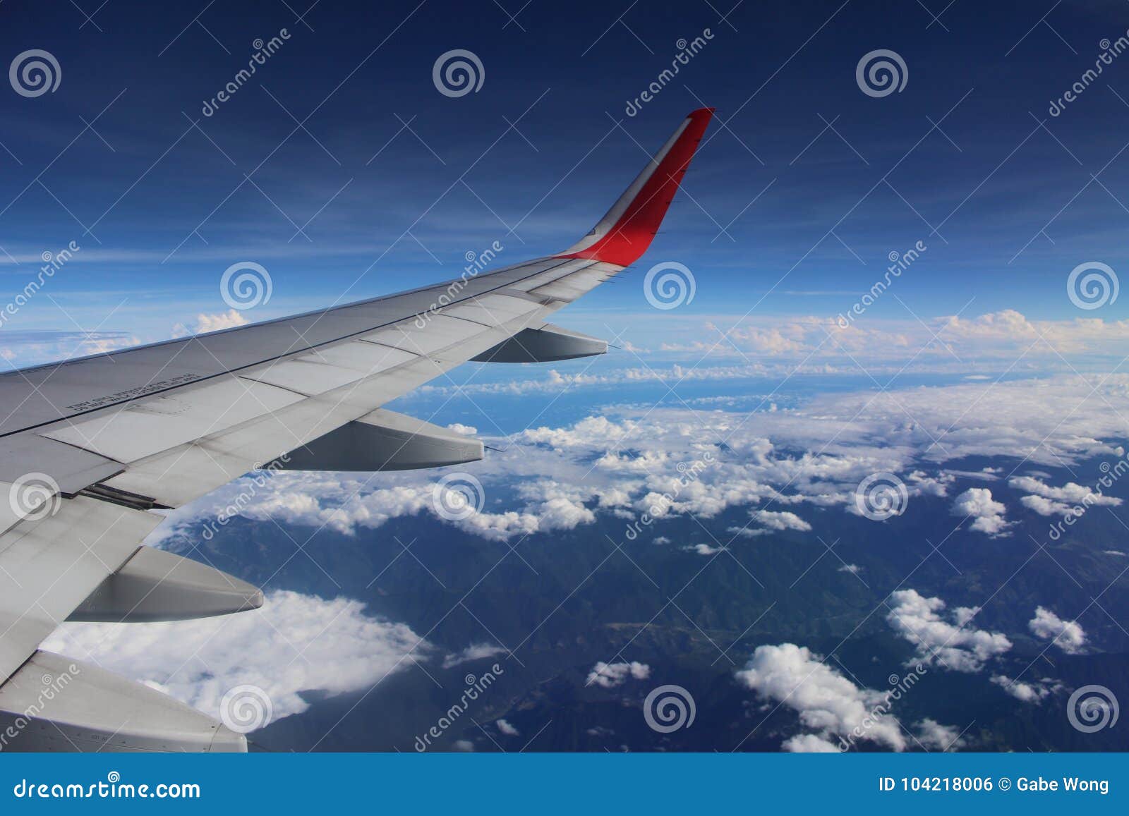 On the plane stock photo. Image of wing, plane, outside - 104218006