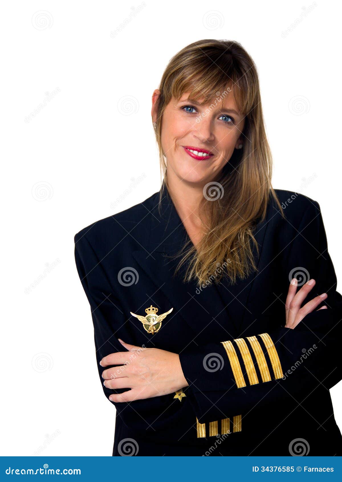 Plane pilot woman stock image. Image of airplane, airliner - 34376585