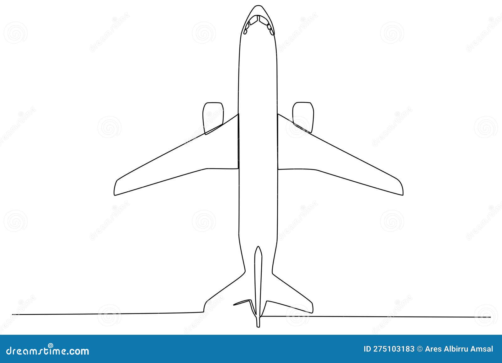 A Plane Preparing To Take Off Stock Vector - Illustration of crew ...