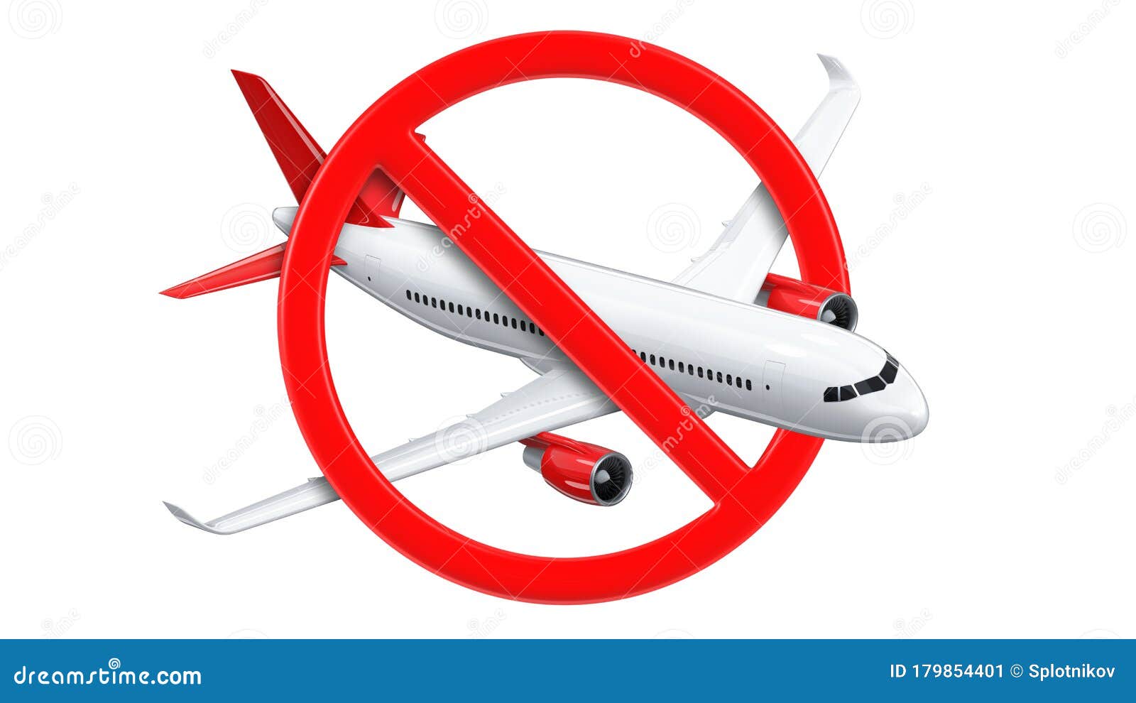 The Plane on the Prohibition Sign the Concept of Closing Borders and ...