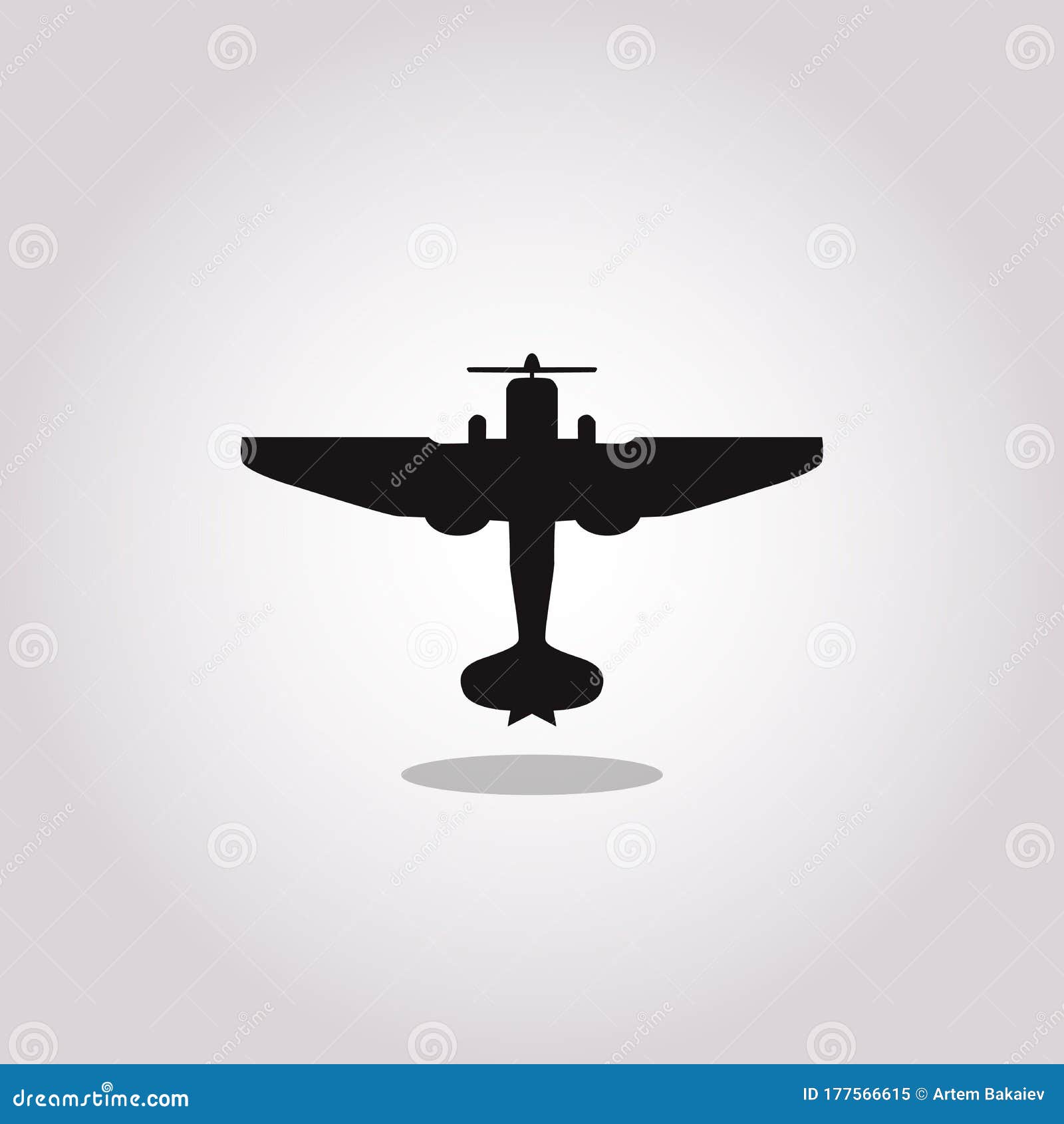 Plane with Propeller Icon Vector, Solid Logo Illustration, Pictogram ...