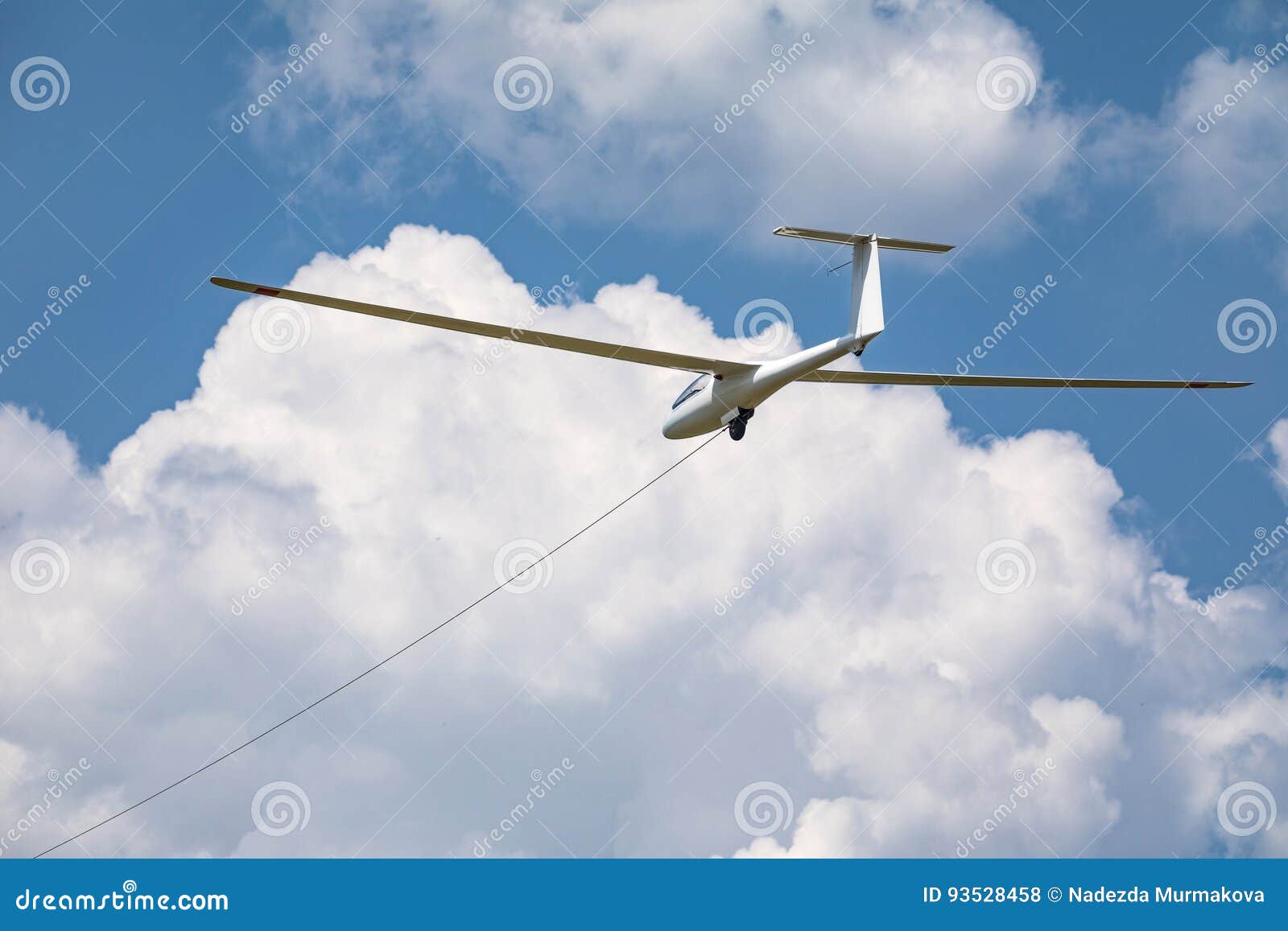 Plane Pulling of a Glider, a Small Sports Plane Pulls a Glider into the ...