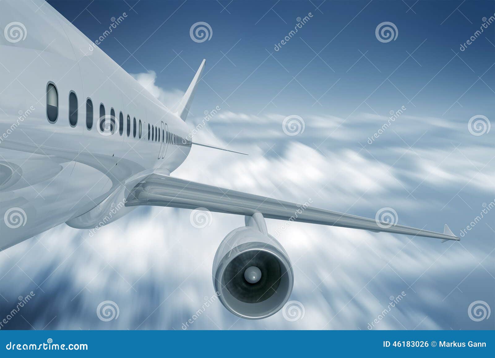 Plane rear view stock illustration. Illustration of rear - 46183026