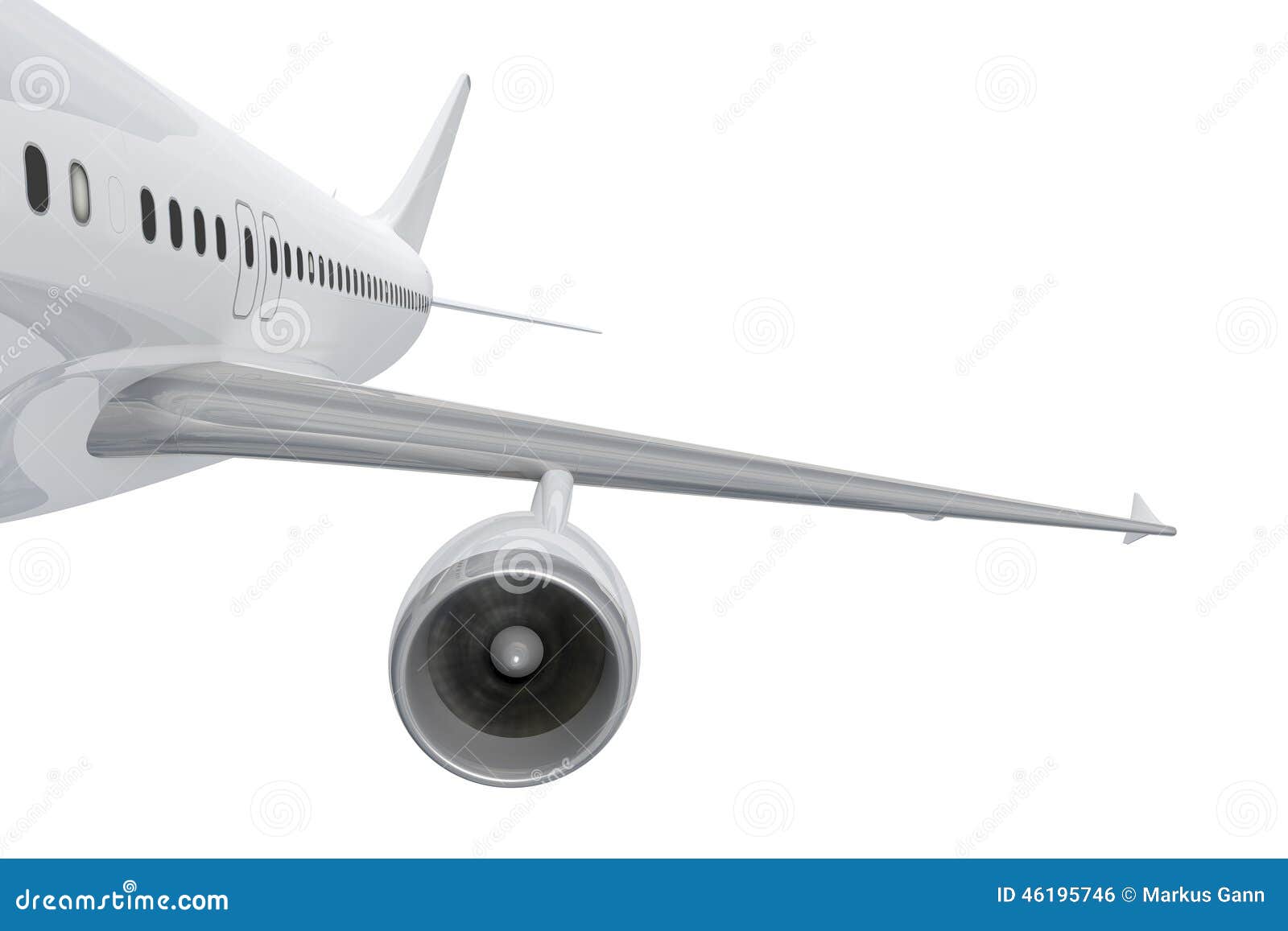 Plane rear view stock illustration. Illustration of flight - 46195746