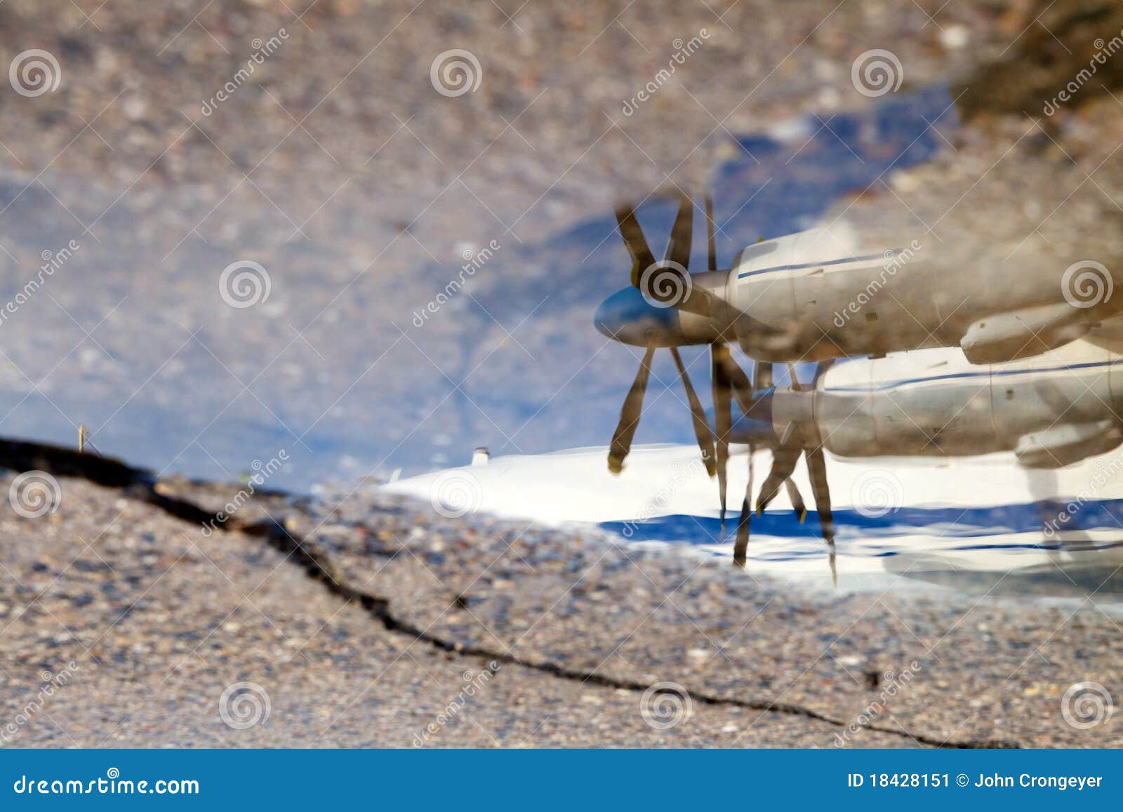 Plane Reflection stock image. Image of water, plane, airborne - 18428151