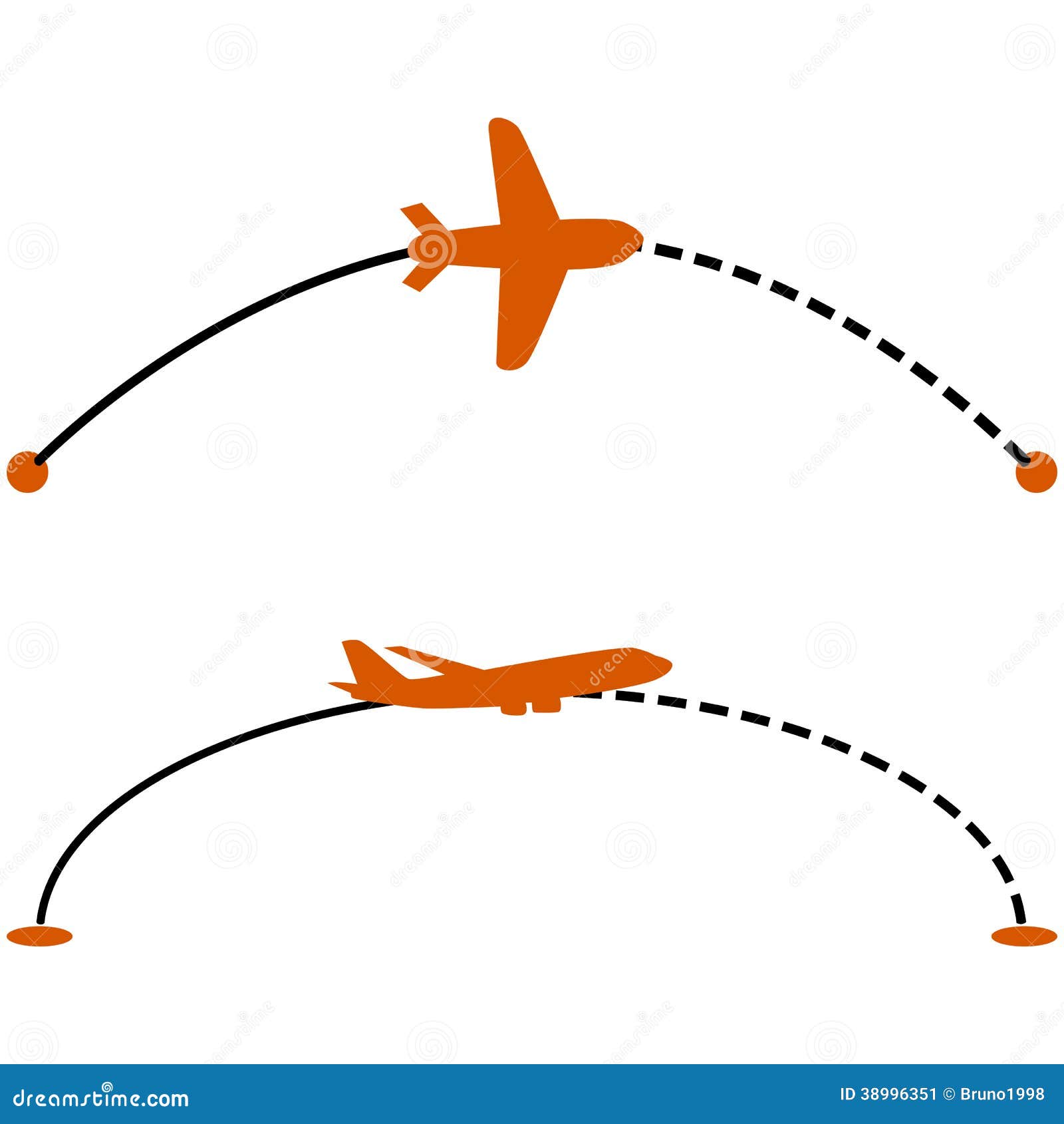 Plane route stock vector. Illustration of location, cartoon - 38996351