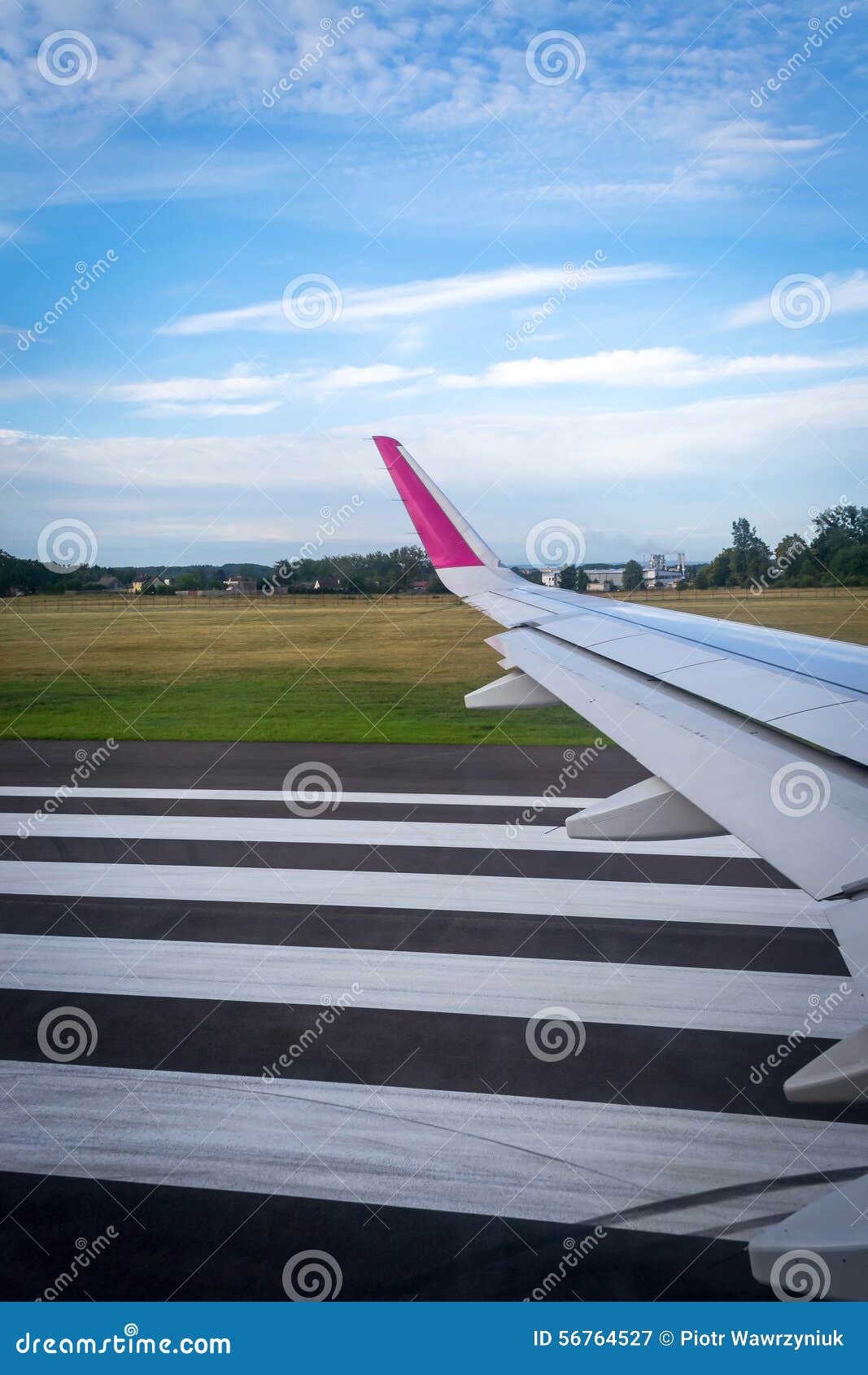 Plane on the runway stock image. Image of plane, runway - 56764527