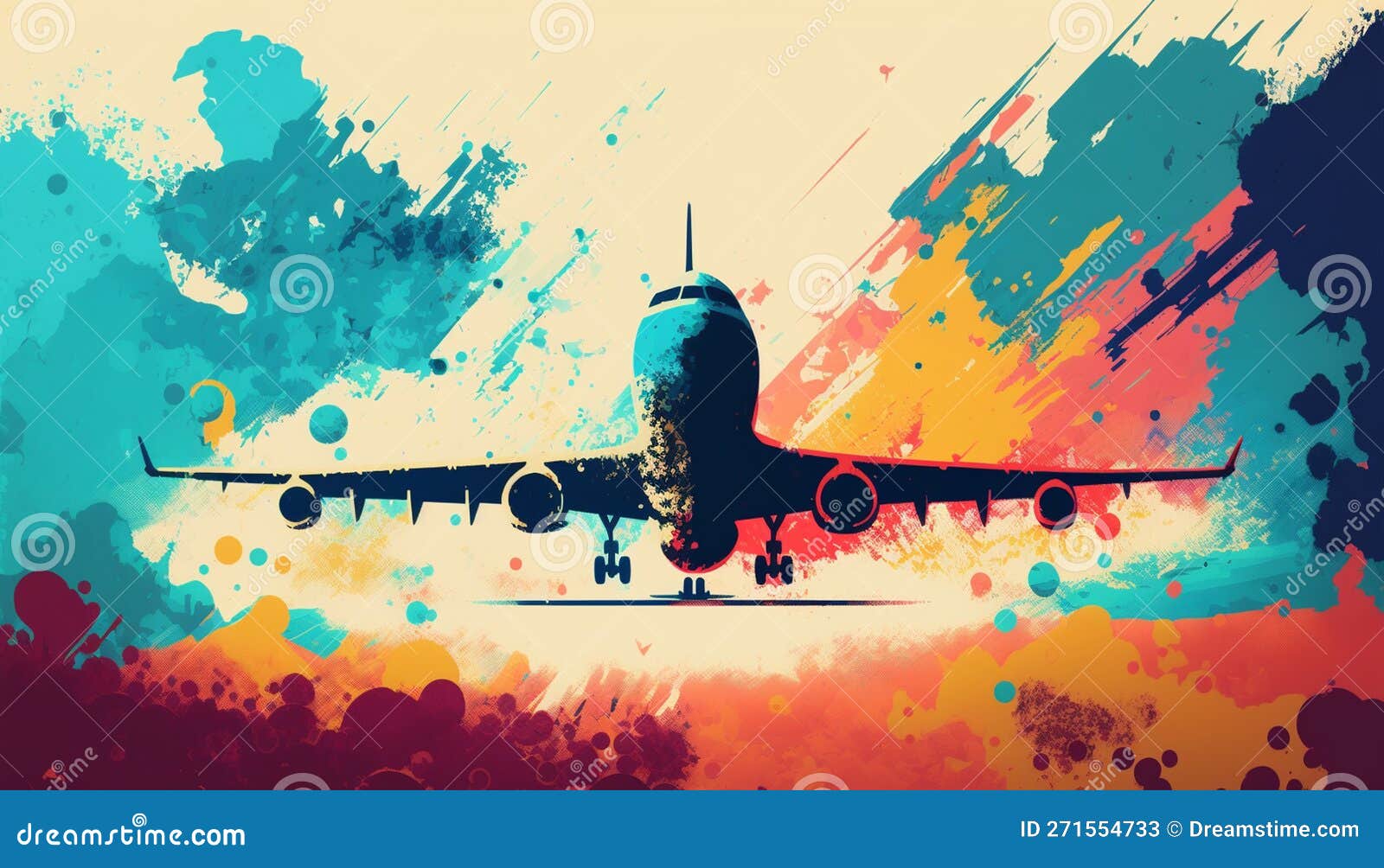 Plane on the Runway. Generative Ai Stock Image - Image of departure ...