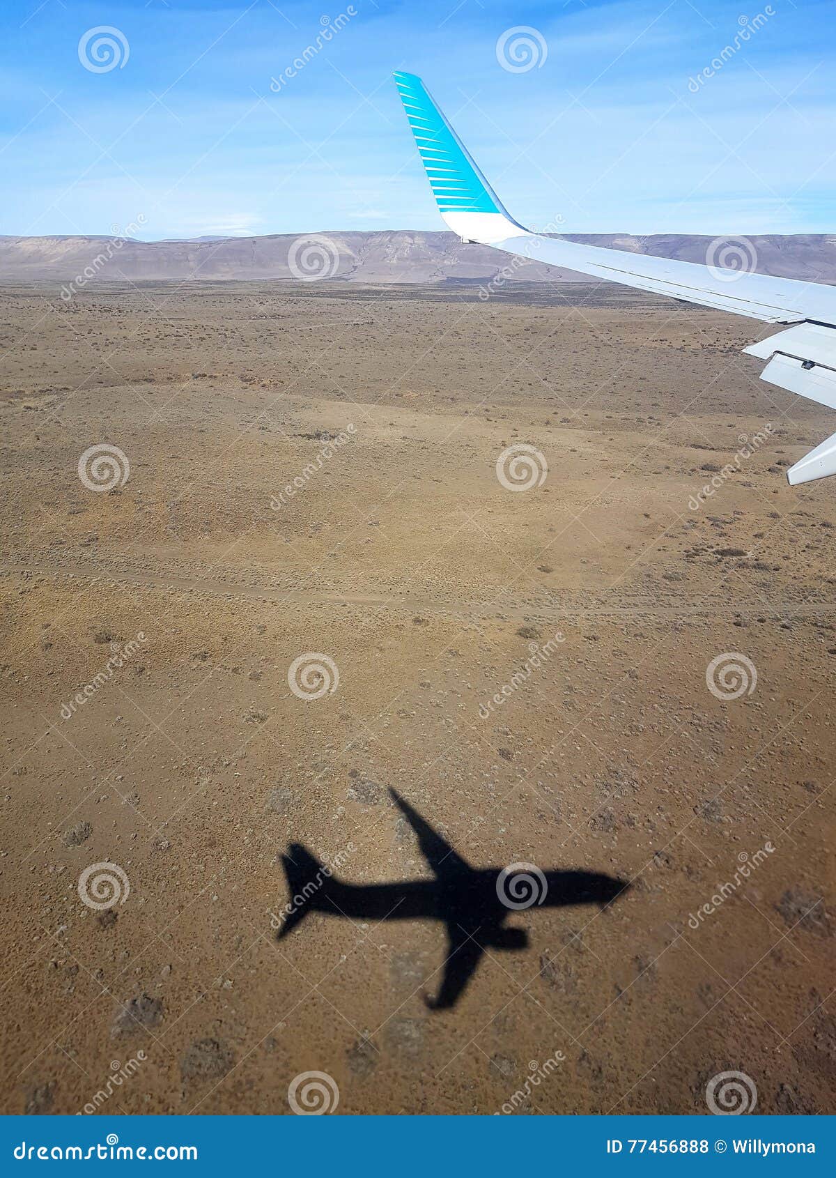 Plane shadow stock photo. Image of argentina, mountain - 77456888