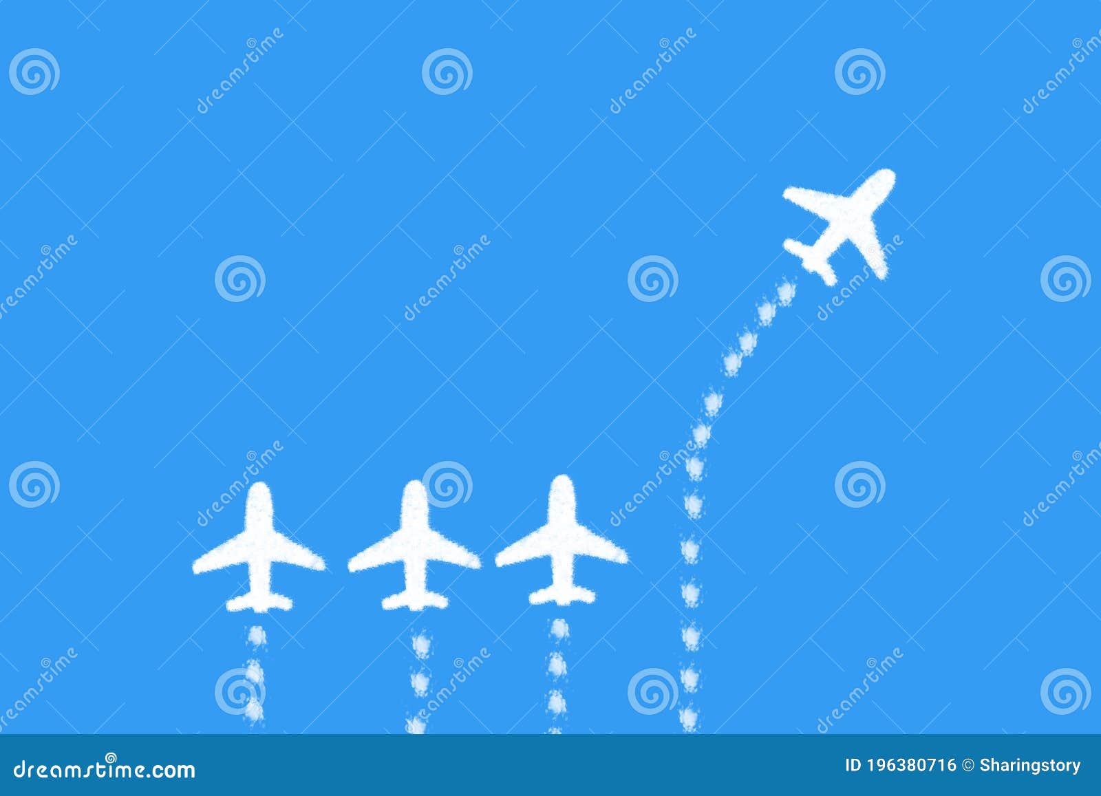 Plane Shape Clouds Changing Direction ,new Ideas, Different Business ...