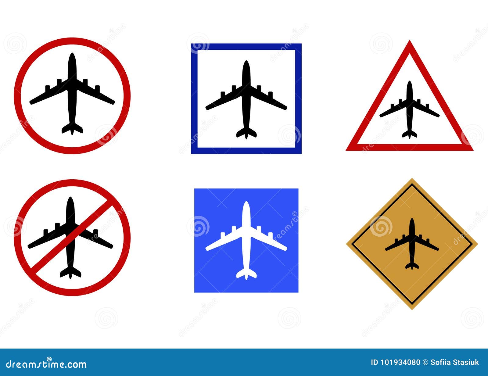 Plane vector signs stock vector. Illustration of signs - 101934080