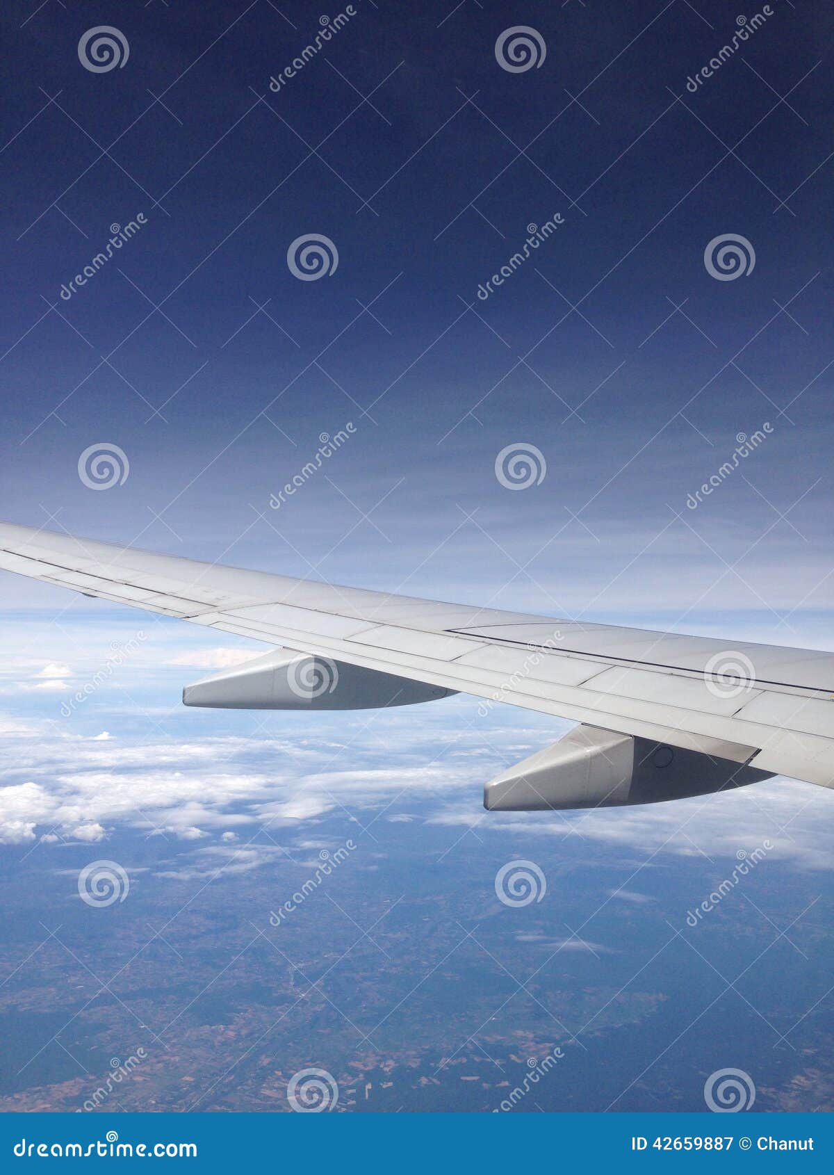 Plane on sky editorial photography. Image of wing, airplane - 42659887