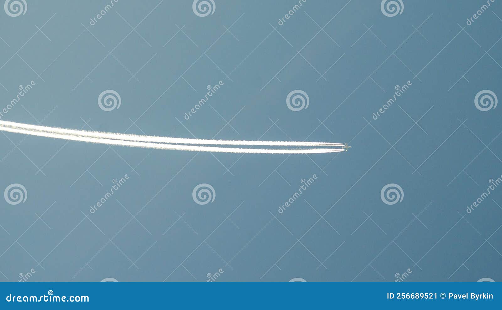 A plane in the sky stock image. Image of high, speed - 256689521