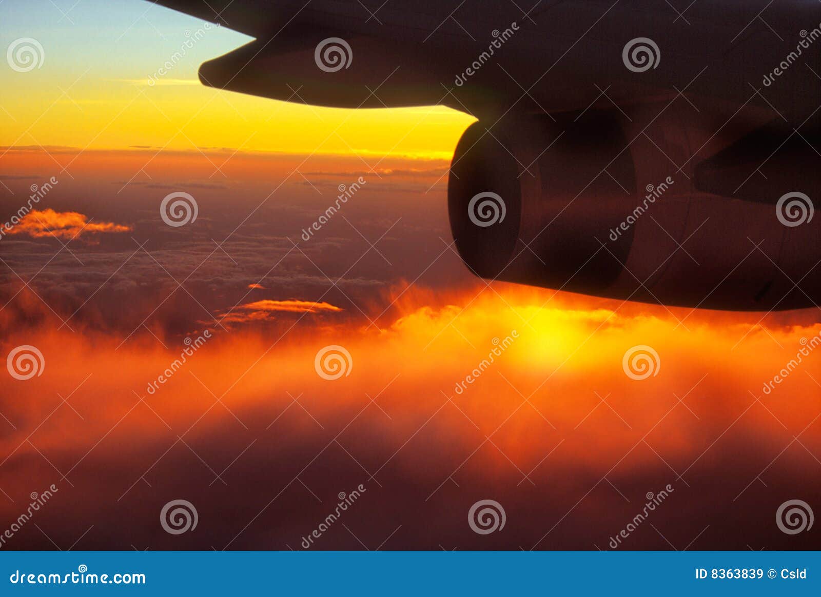 Plane and sunset stock image. Image of light, plane, business - 8363839