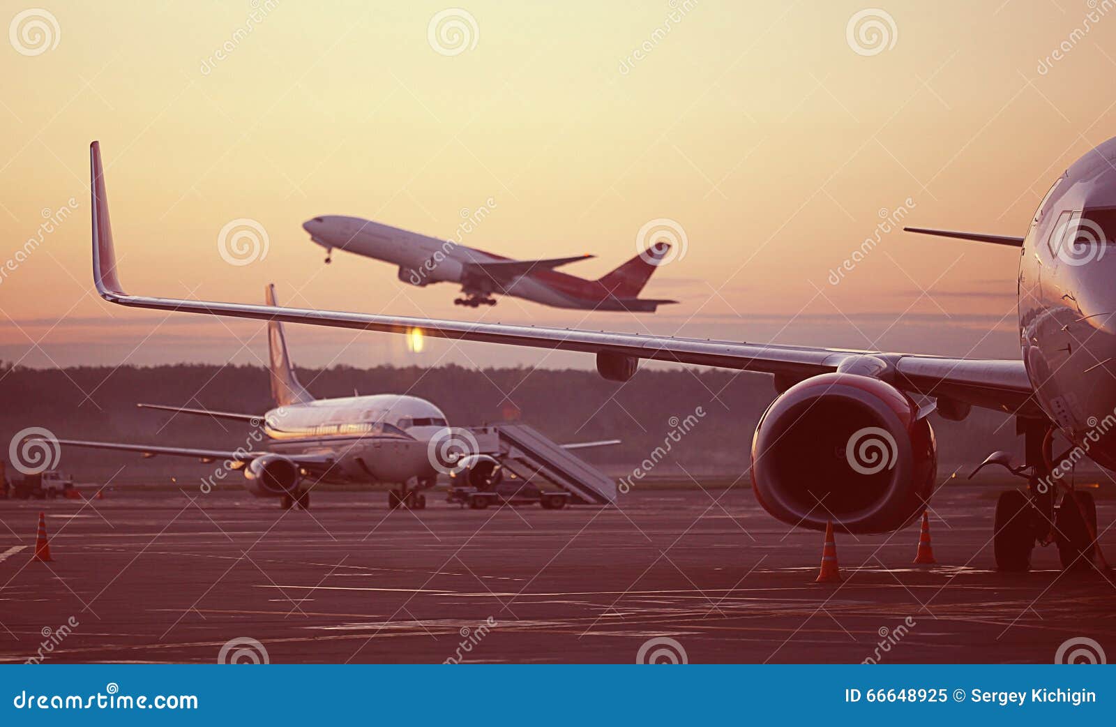 Plane on takeoff stock image. Image of landing, aviation - 66648925