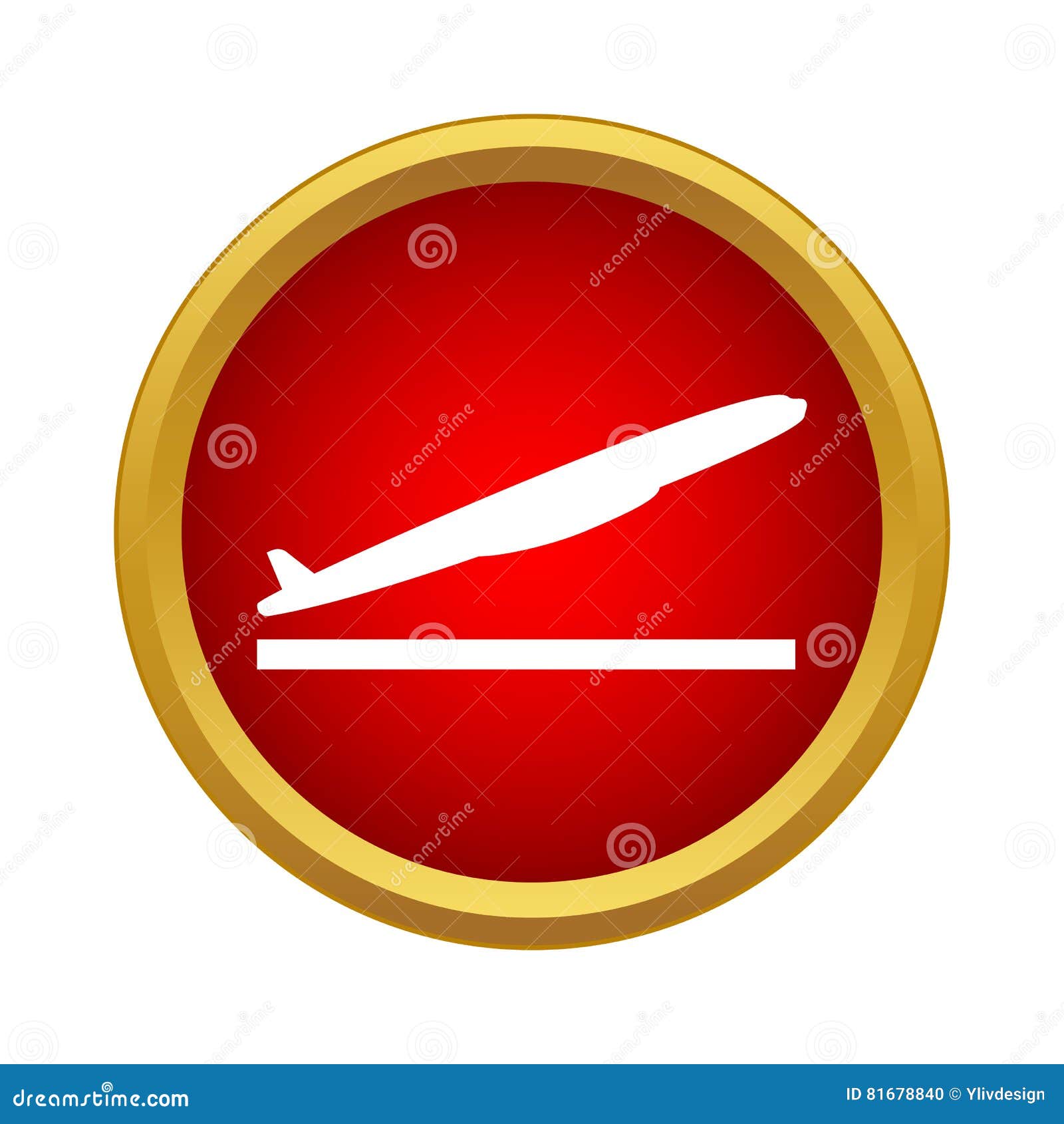 Plane Takes Off Icon, Simple Style Stock Vector - Illustration of ...