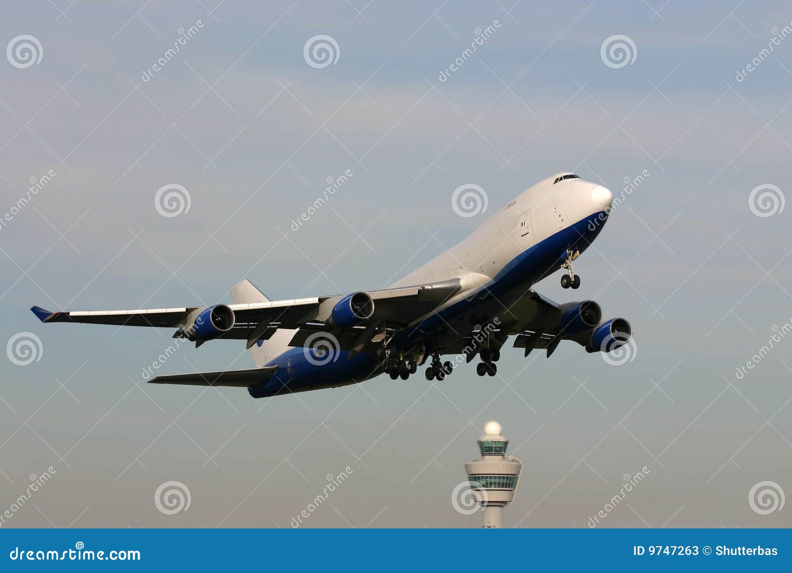 Plane taking off stock image. Image of blue, flight, aviation - 9747263