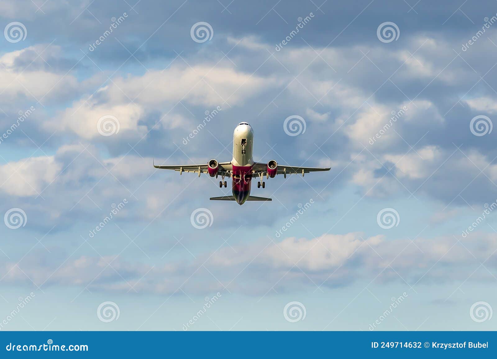 Plane Taking Off on a Background of a Blue Sky Stock Photo - Image of ...