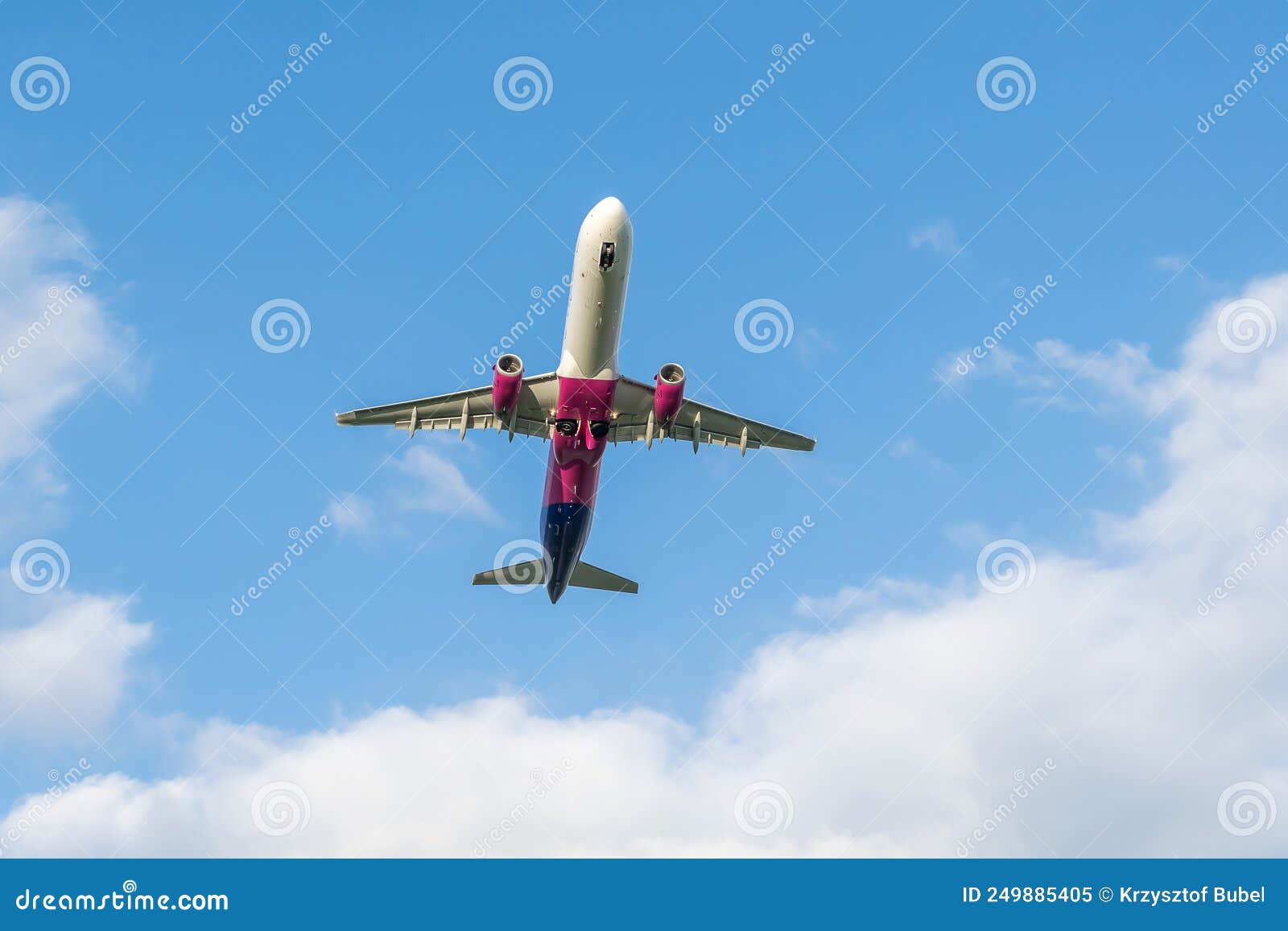 Plane Taking Off on a Background of a Blue Sky Stock Image - Image of ...