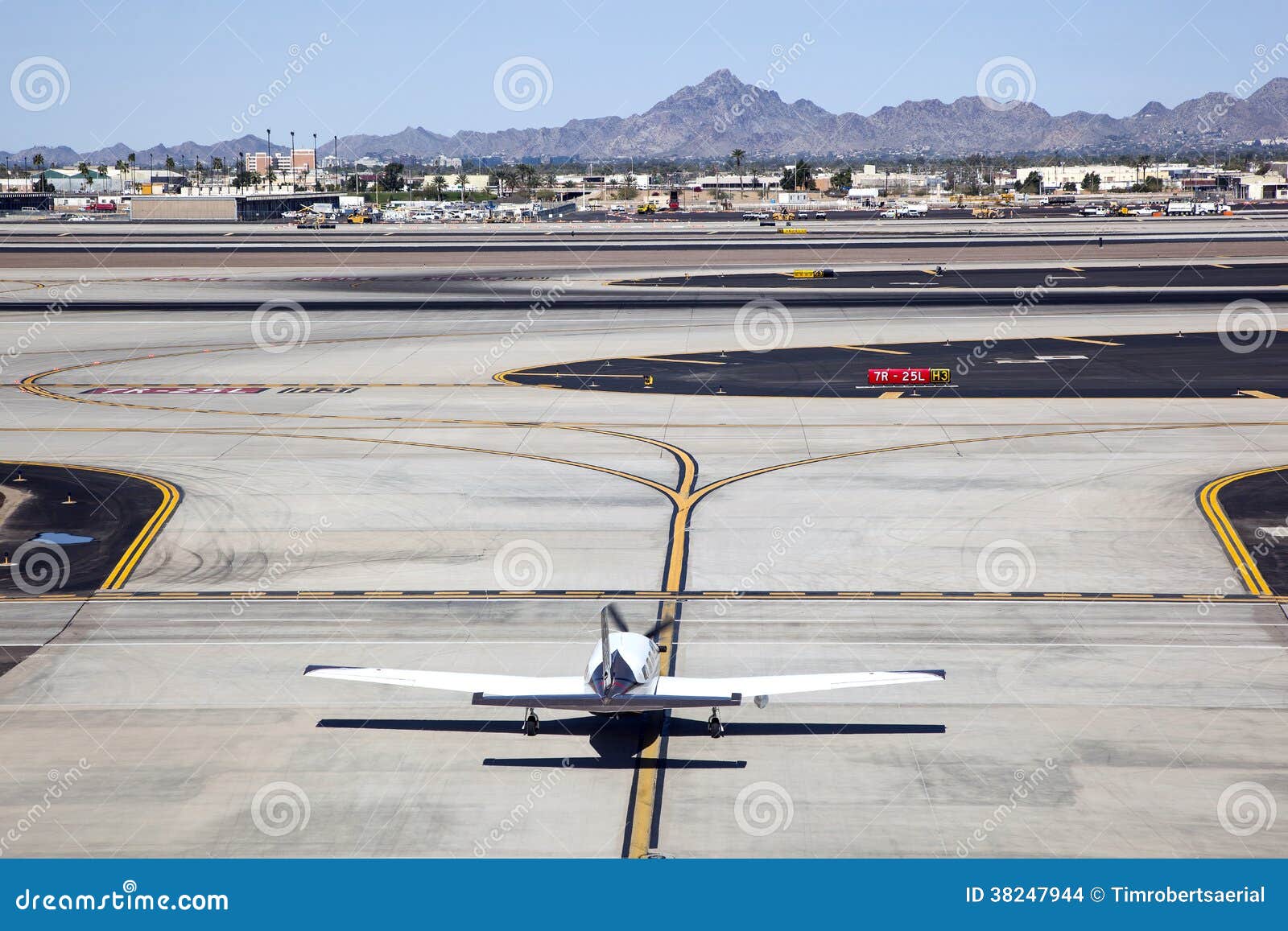 Plane on Taxiway stock photo. Image of runway, arizona - 38247944