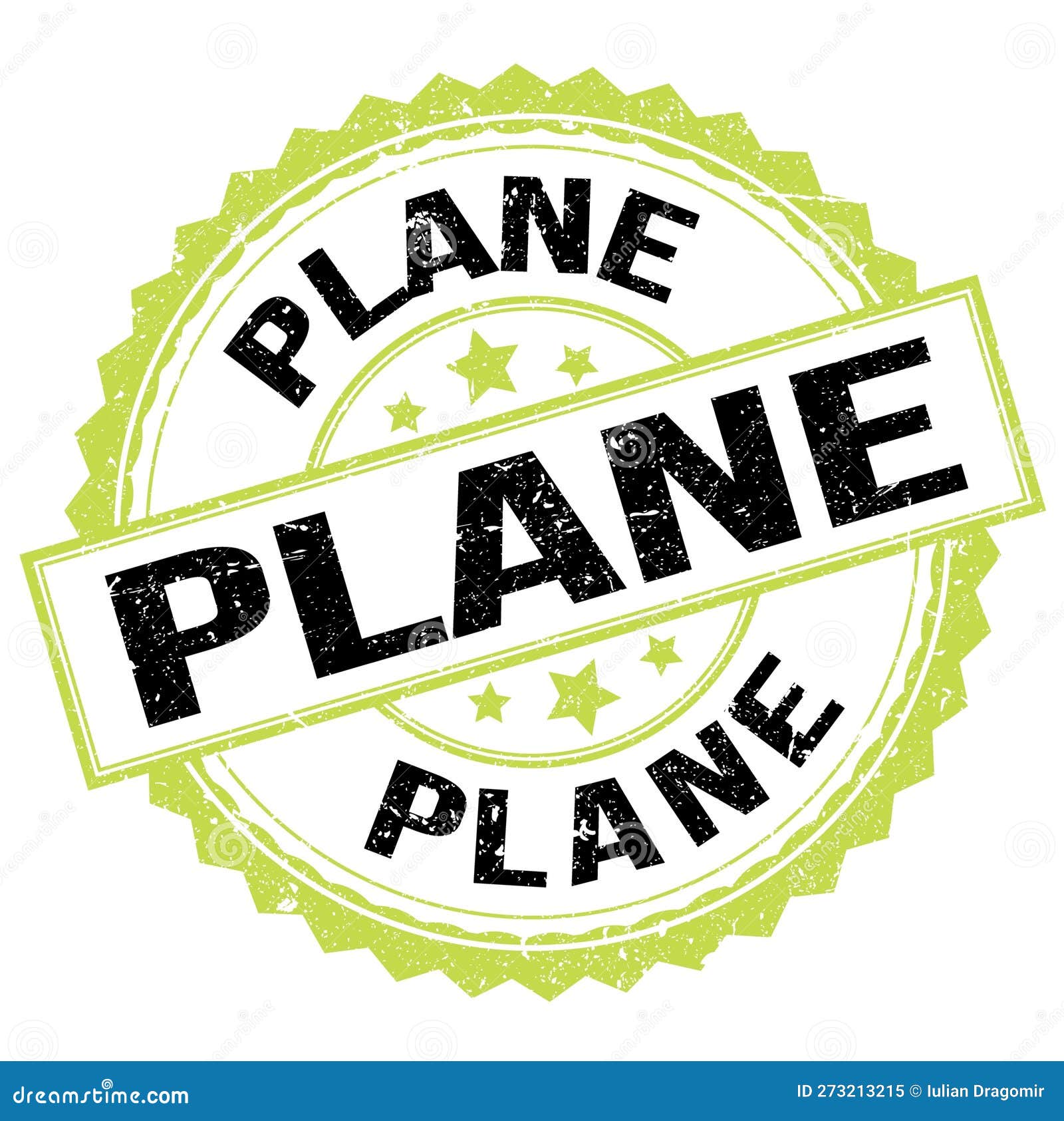 PLANE Text on Green-black Round Stamp Sign Stock Illustration ...
