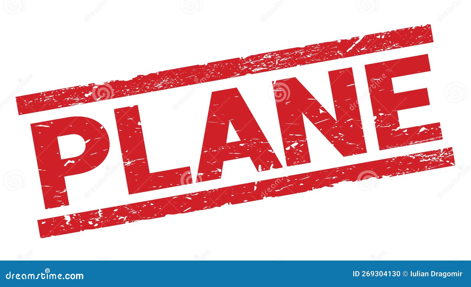 PLANE Text on Red Rectangle Stamp Sign Stock Illustration ...