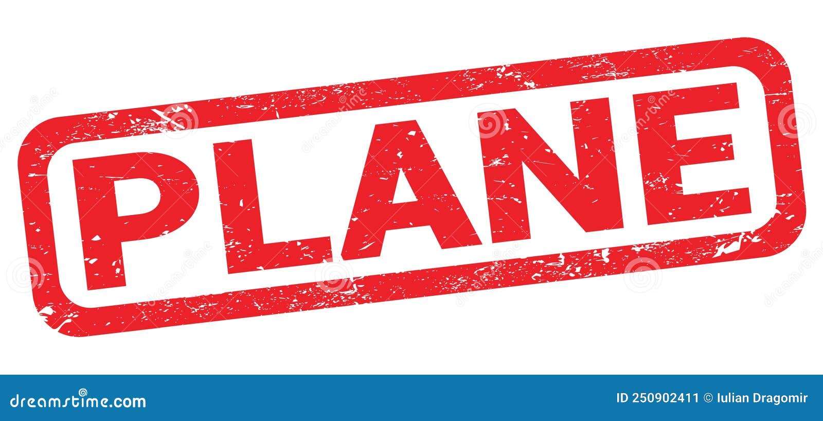 PLANE Text Written on Red Rectangle Stamp Stock Illustration ...