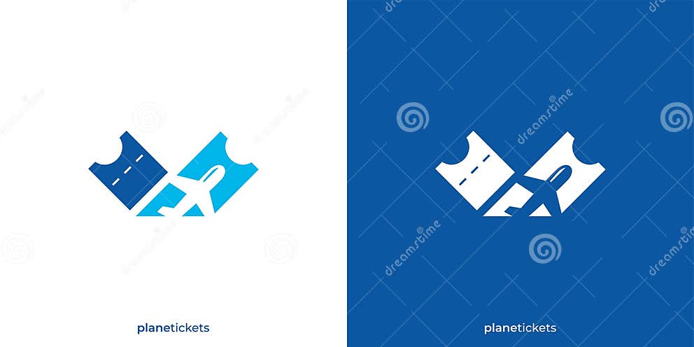 Plane Tickets Logo. Tickets and Airplane with Minimalist Style Stock ...