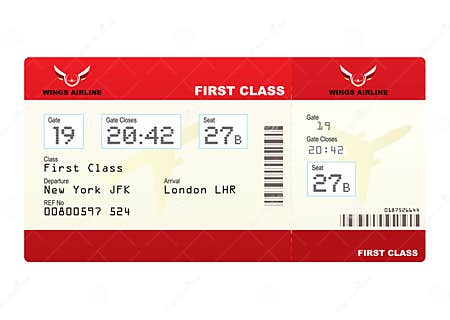 Plane tickets first class stock vector. Illustration of travel - 14749742
