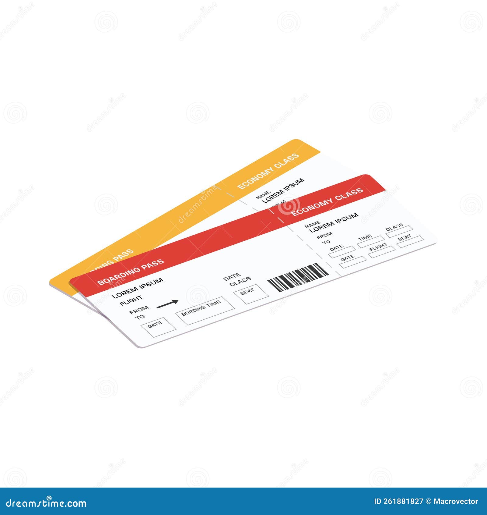Plane Tickets Icon stock vector. Illustration of decorative - 261881827