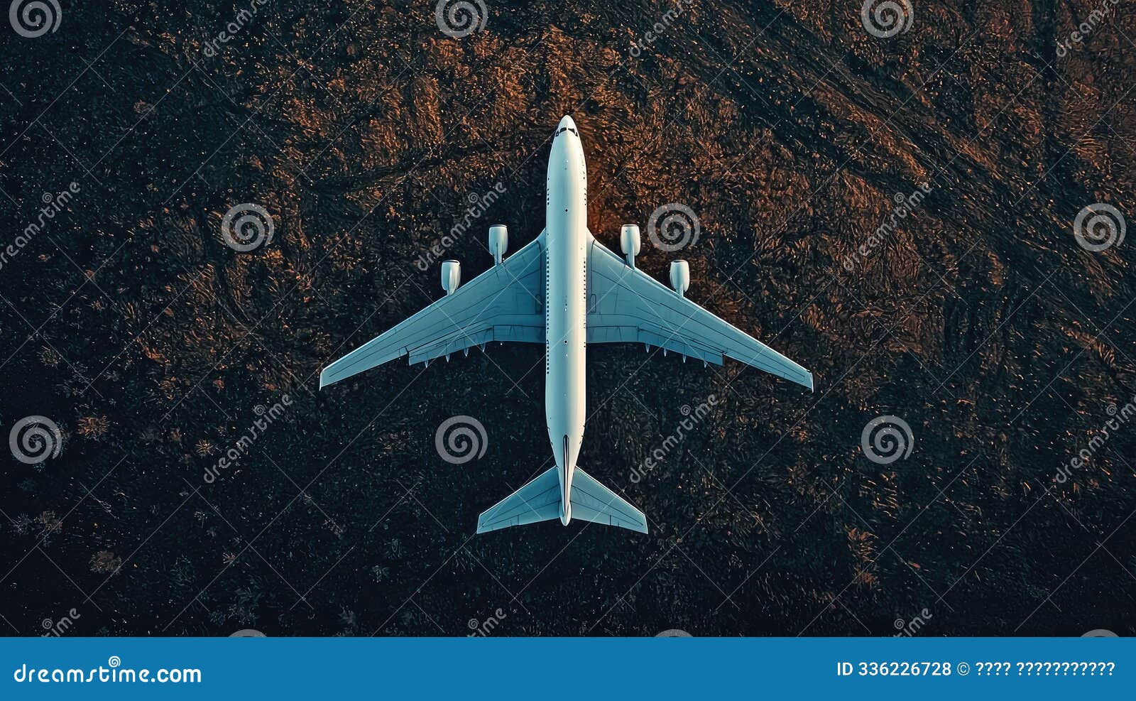 Plane Top View. Selective Focus Stock Photo - Image of airplane ...
