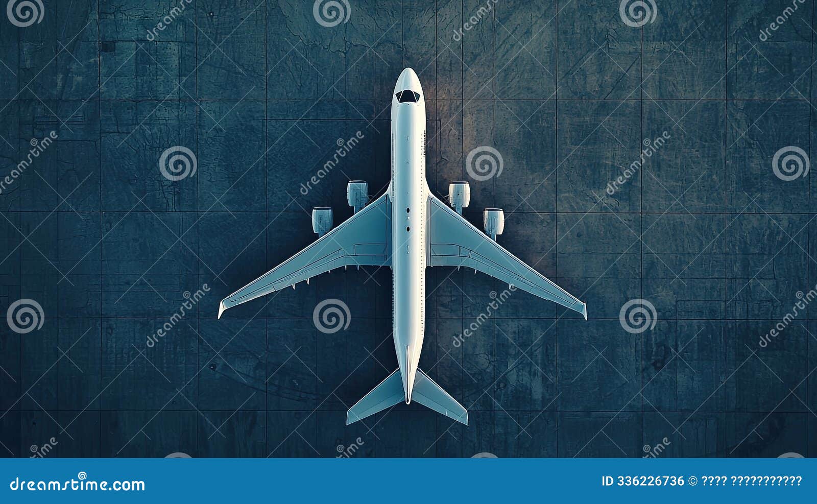 Plane Top View. Selective Focus Stock Illustration - Illustration of ...