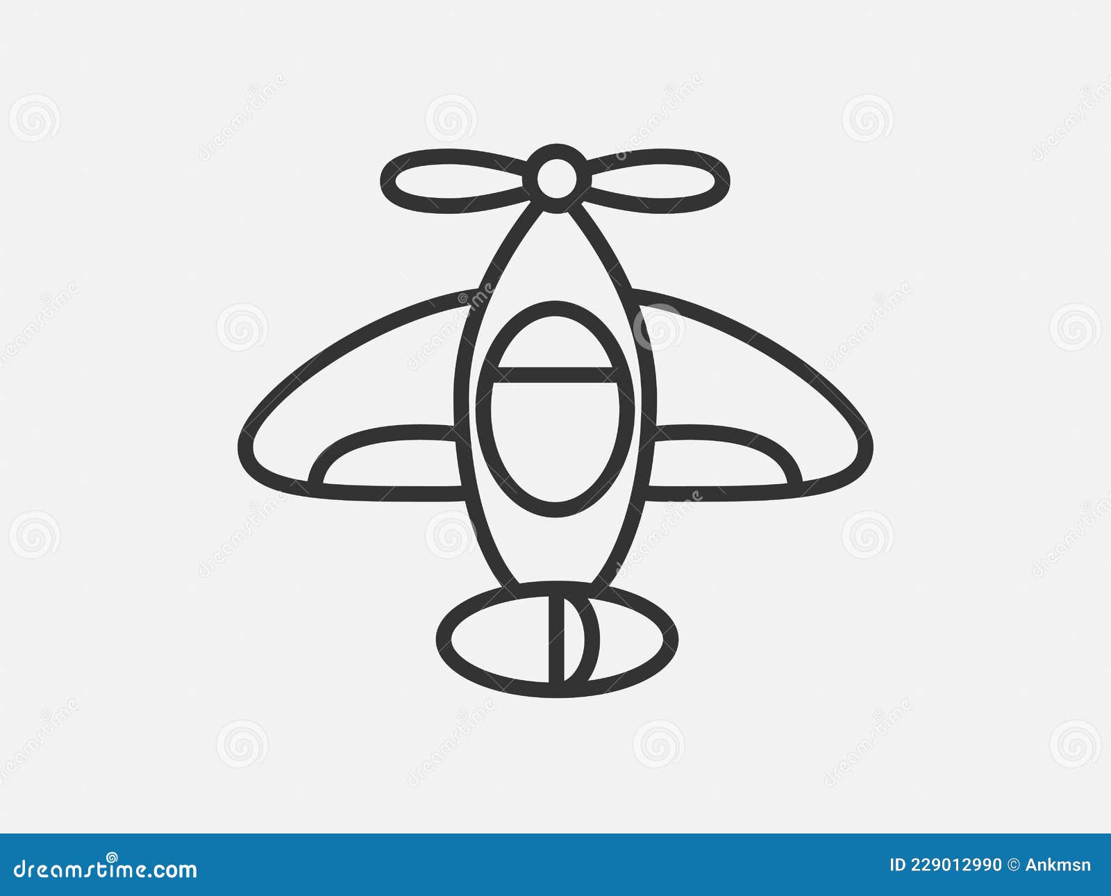 Plane Toy Icon on White Background. Line Style Vector Illustration ...