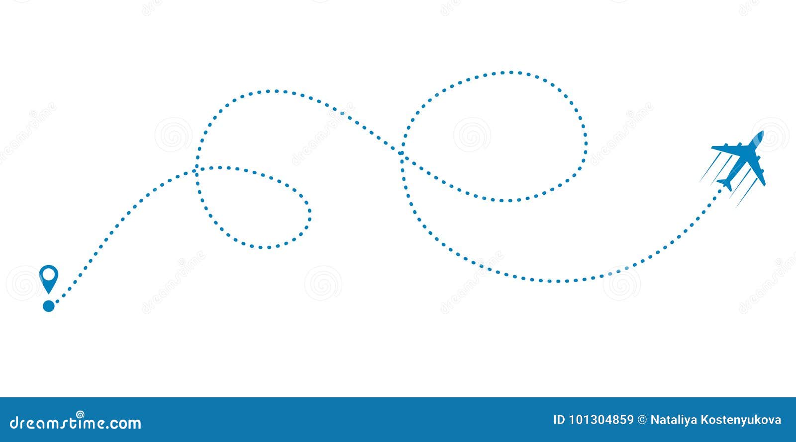 Plane and track stock vector. Illustration of tourism - 101304859