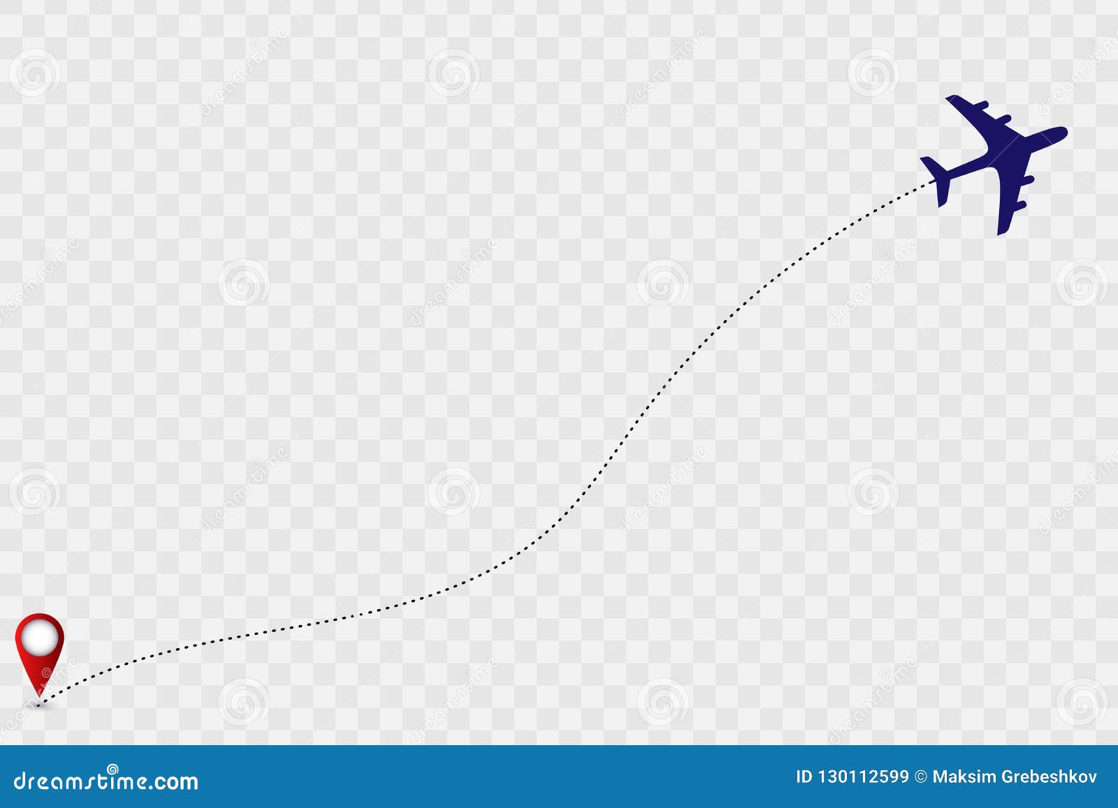 Plane Track. Vector Illustration Stock Illustration - Illustration of ...