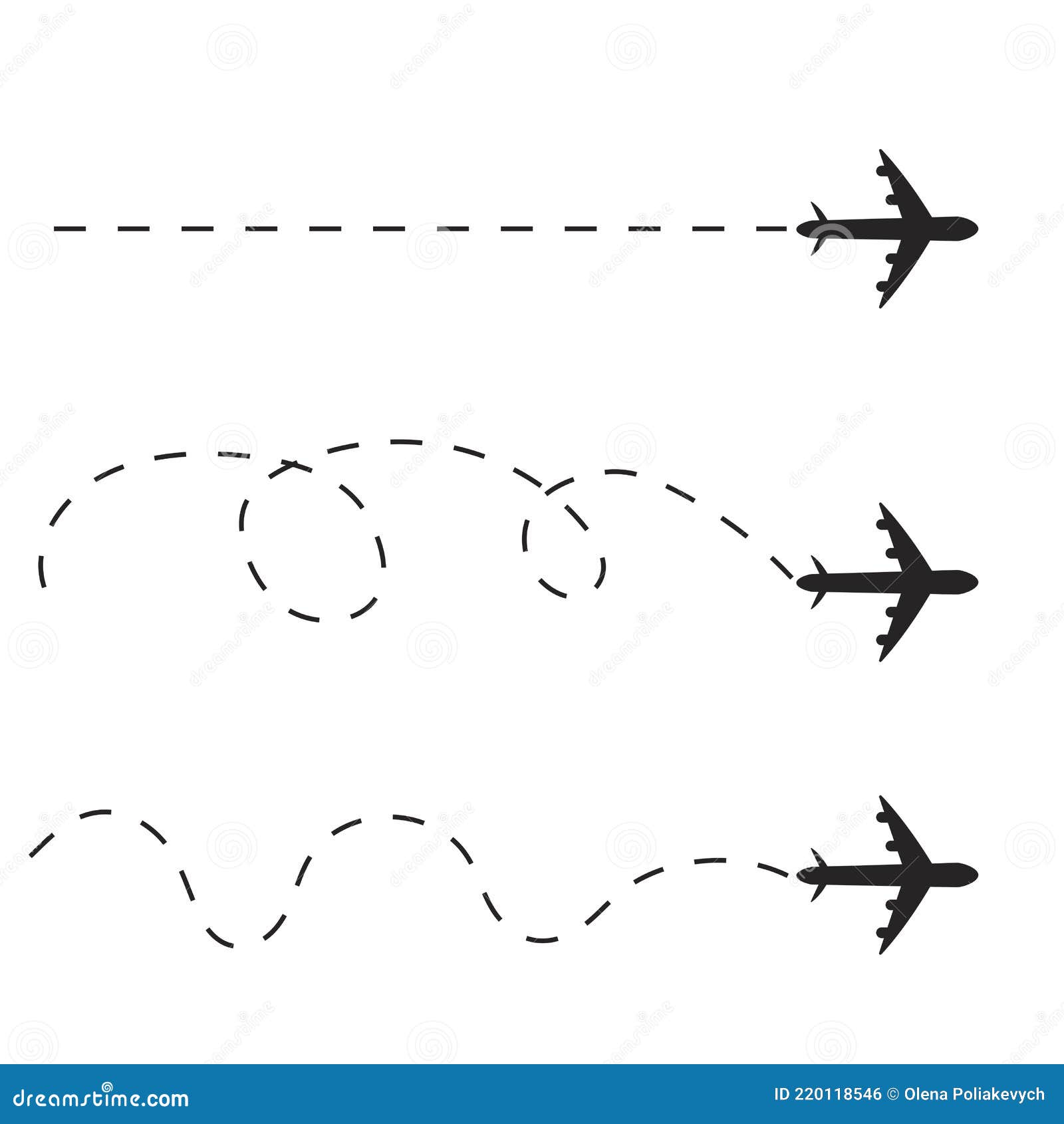 Plane Trail Vector Illustration | CartoonDealer.com #32434914