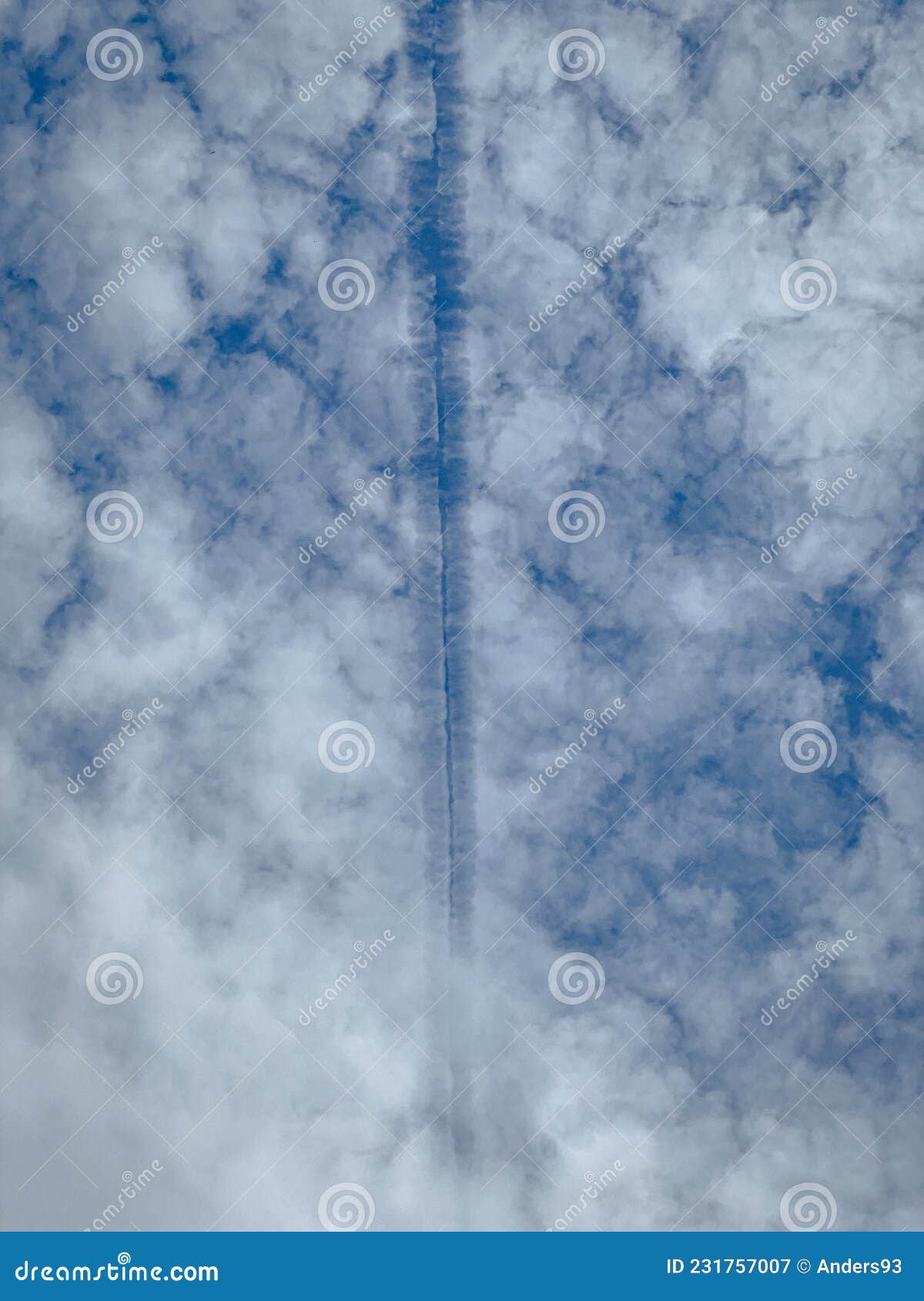 Plane trails in the sky stock image. Image of nature - 231757007
