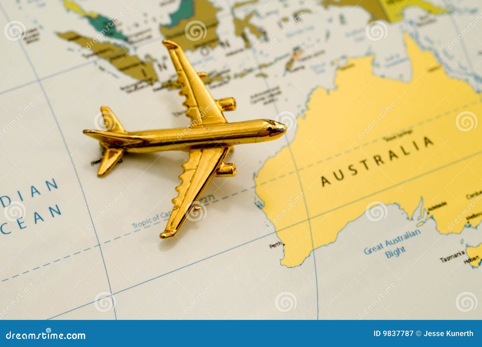 Plane Traveling Over Australia Stock Image - Image of destination ...