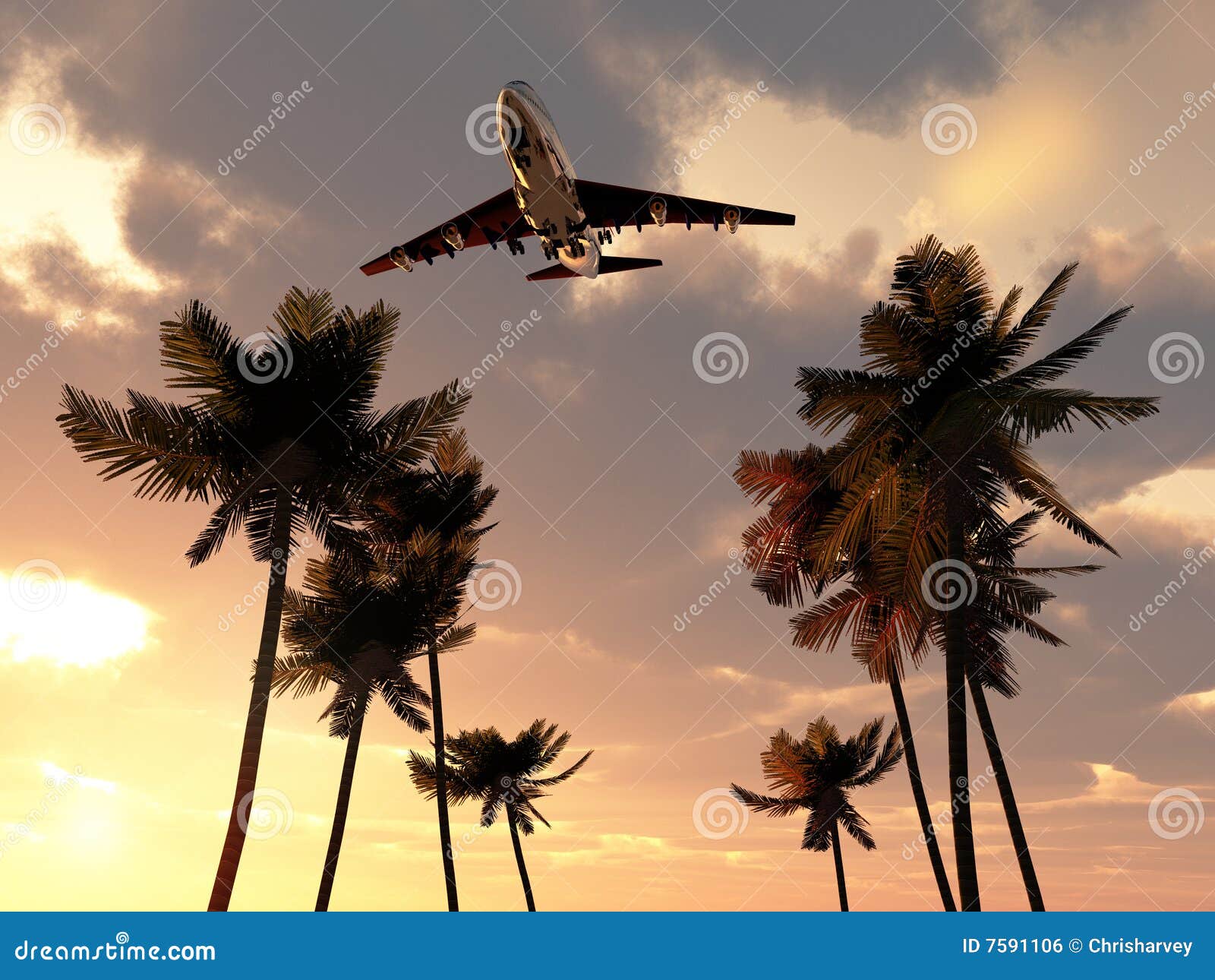 Plane in Tropical Sky stock photo. Image of speed, nature - 7591106