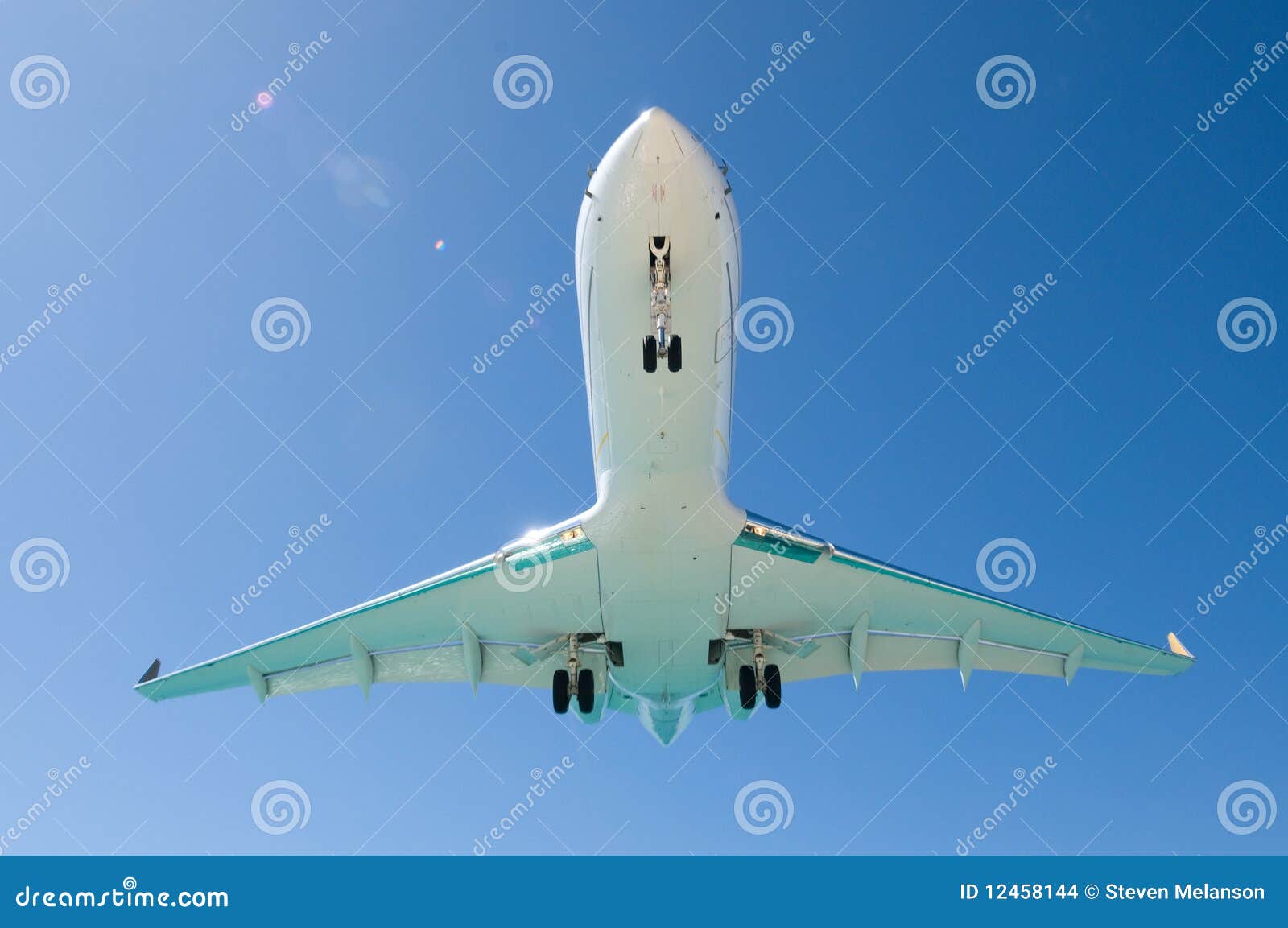 Plane under belly stock photo. Image of caribbean, gear - 12458144