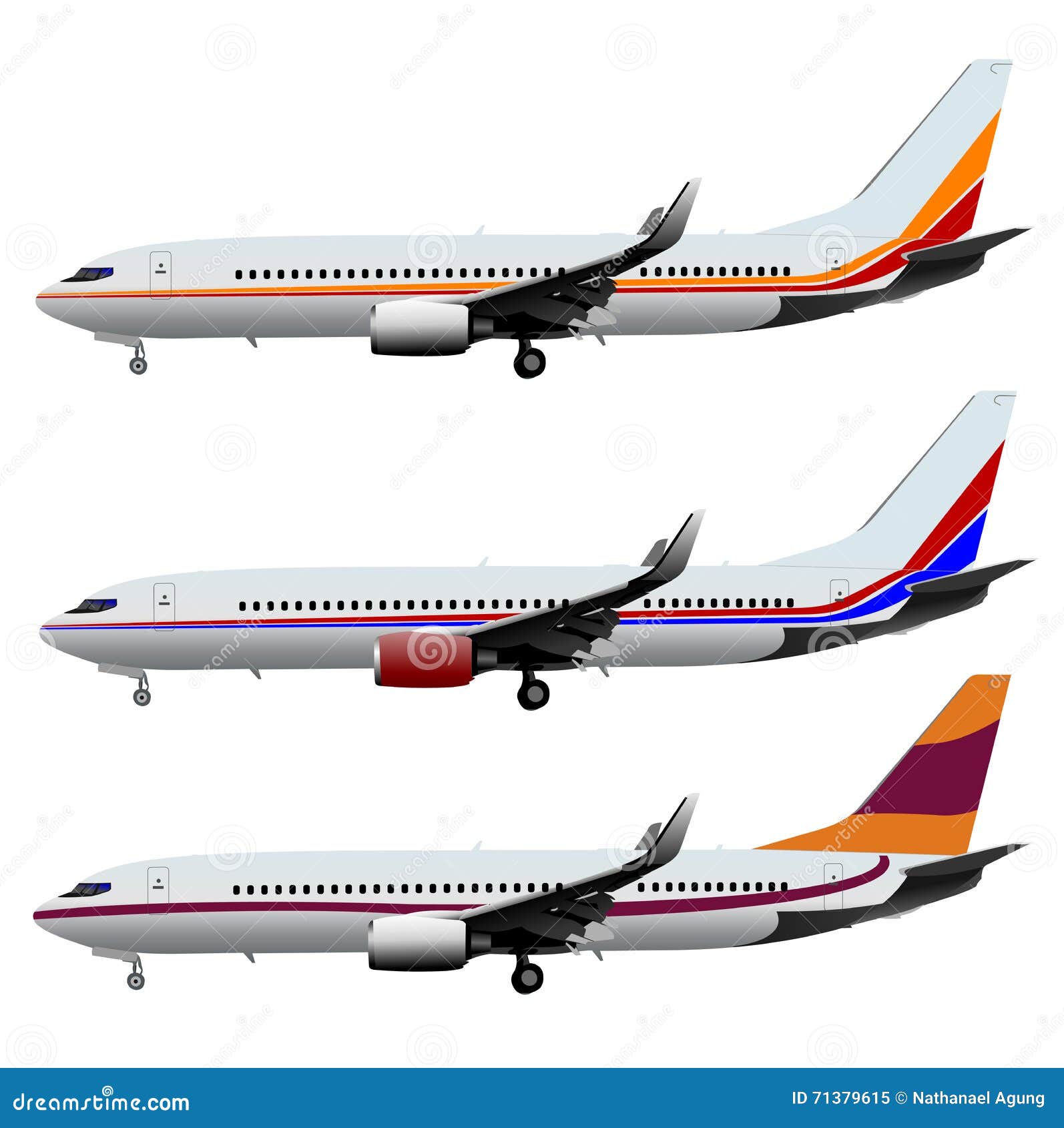 Plane Vector Set stock vector. Illustration of aeroplane - 71379615