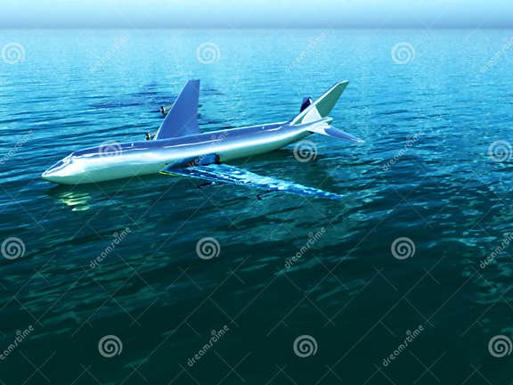 Plane in Water stock photo. Image of travelling, liquid - 7864962