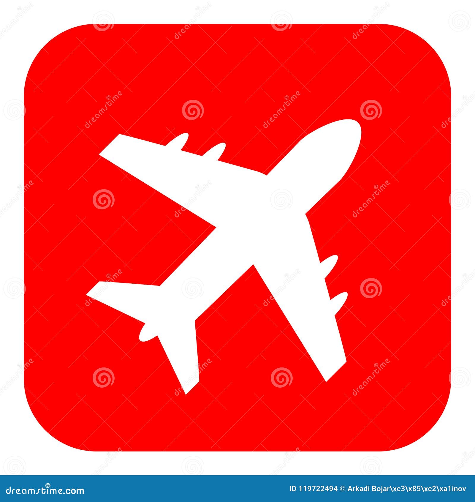 Plane web button stock vector. Illustration of graphics - 119722494