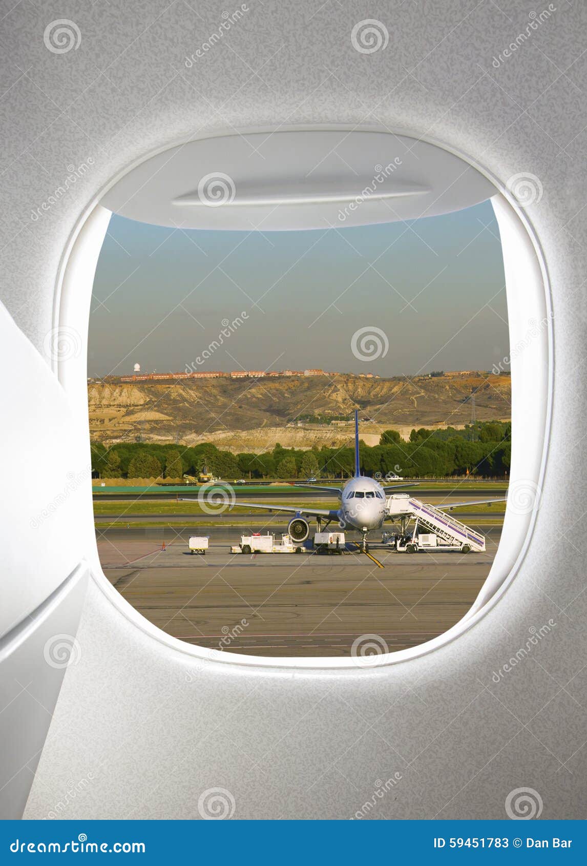 Plane Window And View From Plane To Someplace, Plane Window With View ...