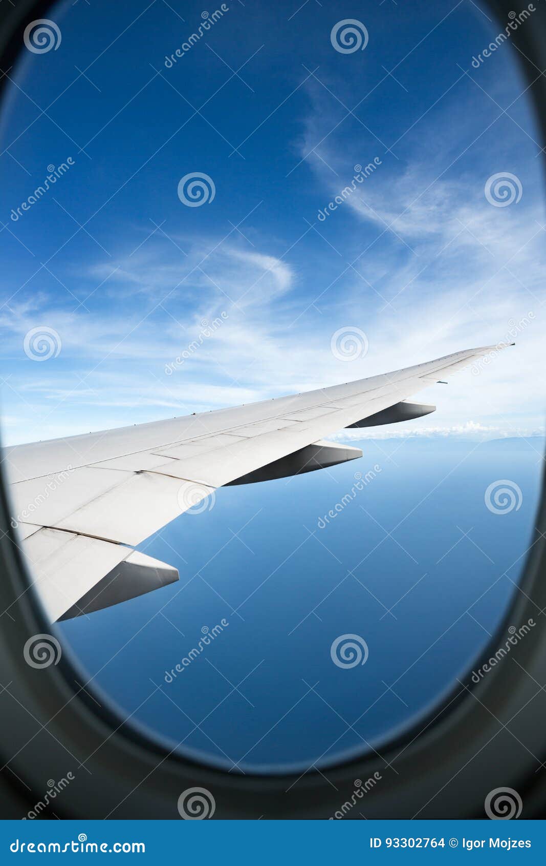 Plane Window High on the Blue Skies Stock Photo - Image of fast, sunny ...