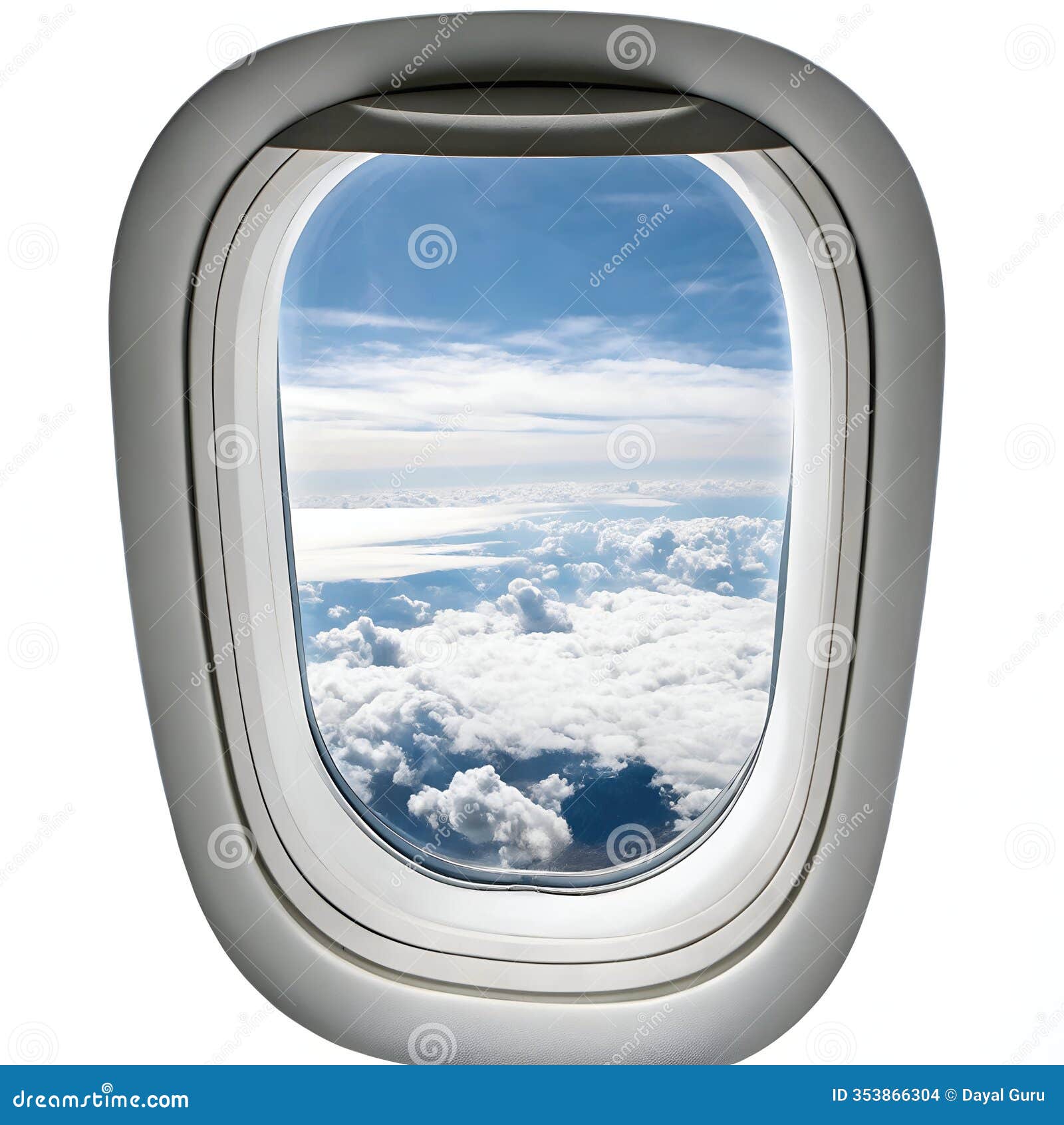 Plane Window View Isolated on White Background Stock Illustration ...
