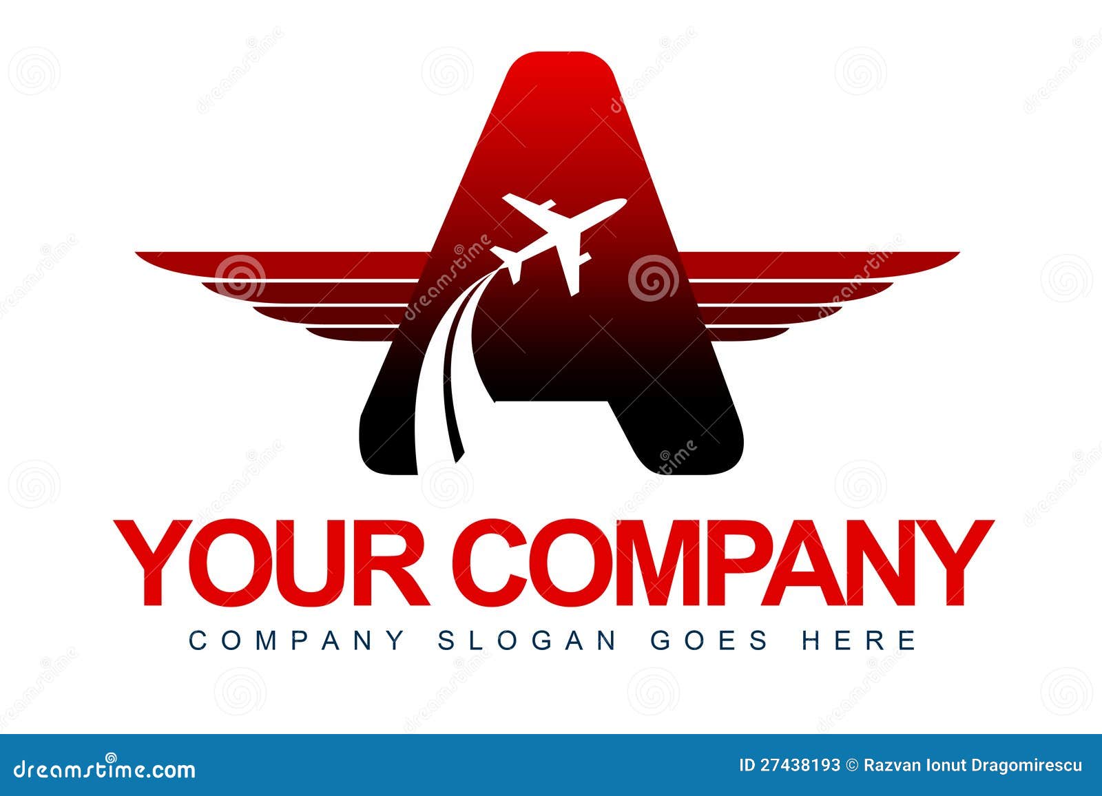 Plane Wings Logo stock illustration. Illustration of graphic - 27438193